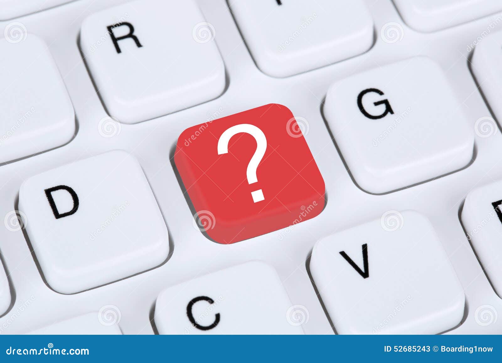 Clavier D'ordinateur Avec Le Symbole D'aide De Point D'interrogation ...