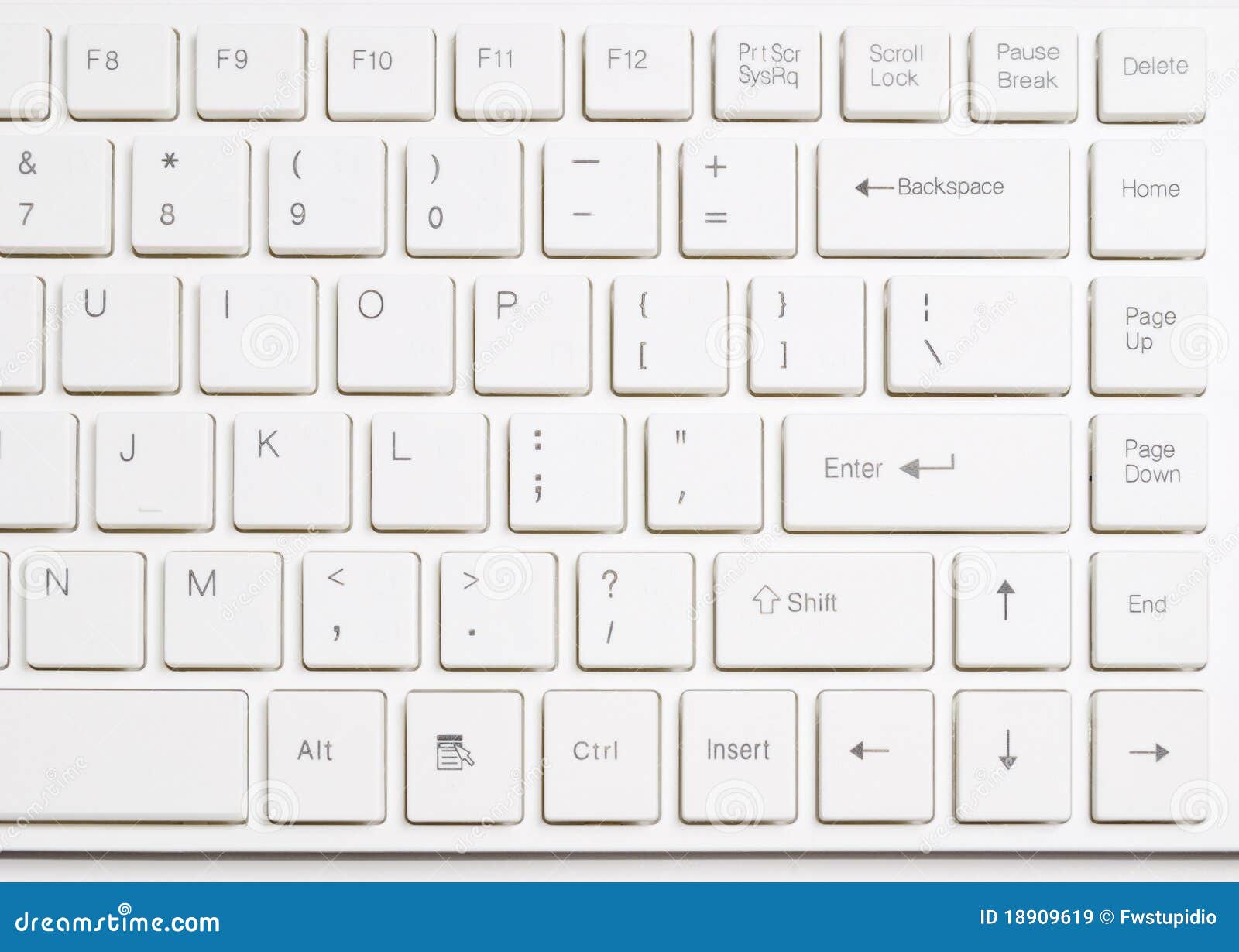 Clavier d'ordinateur blanc image stock. Image du propre - 18909619