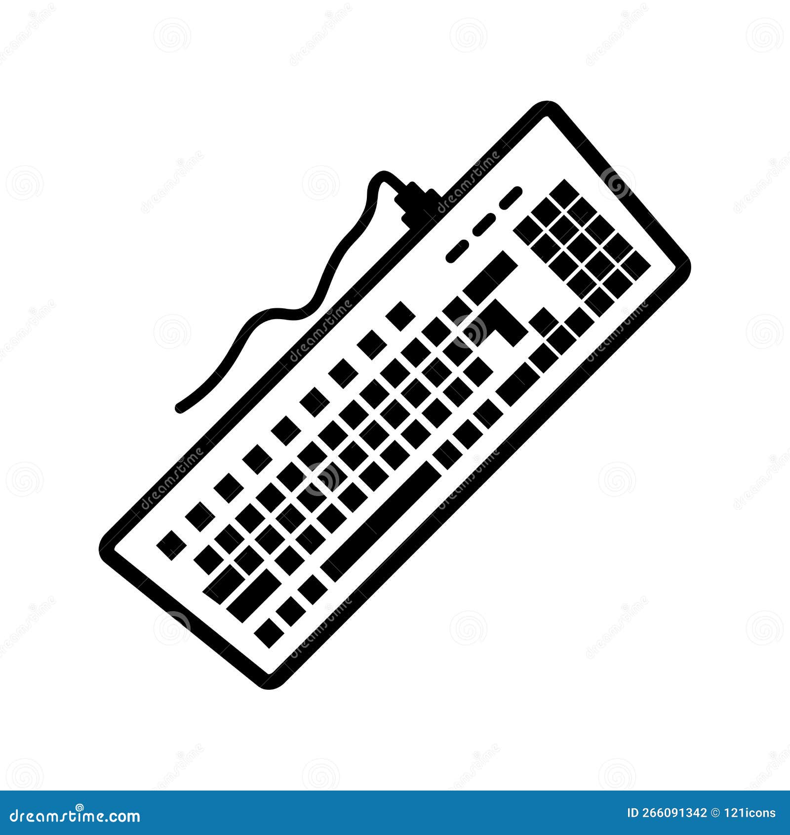 Clavier, Desktop, Fingerboard Icon. Black Vector Graphics Stock Vector ...
