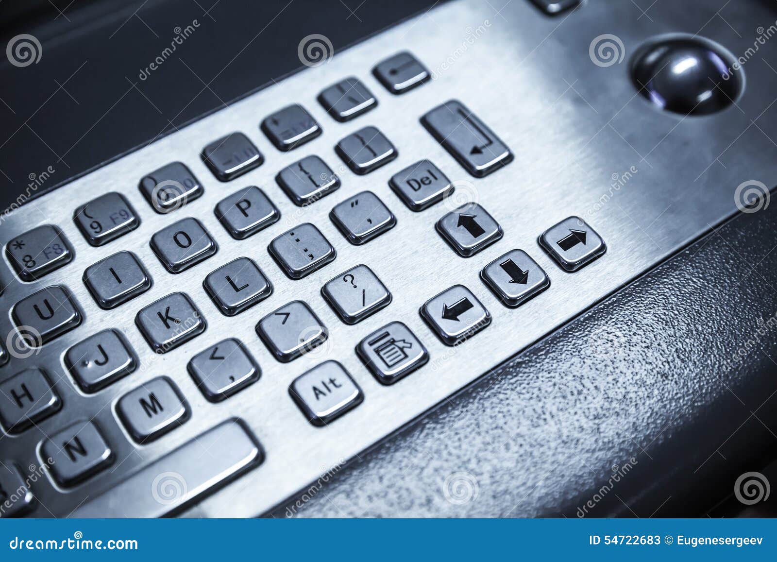 Clavier Industriel Fait D'acier Avec Une Boule De Commande Image stock ...