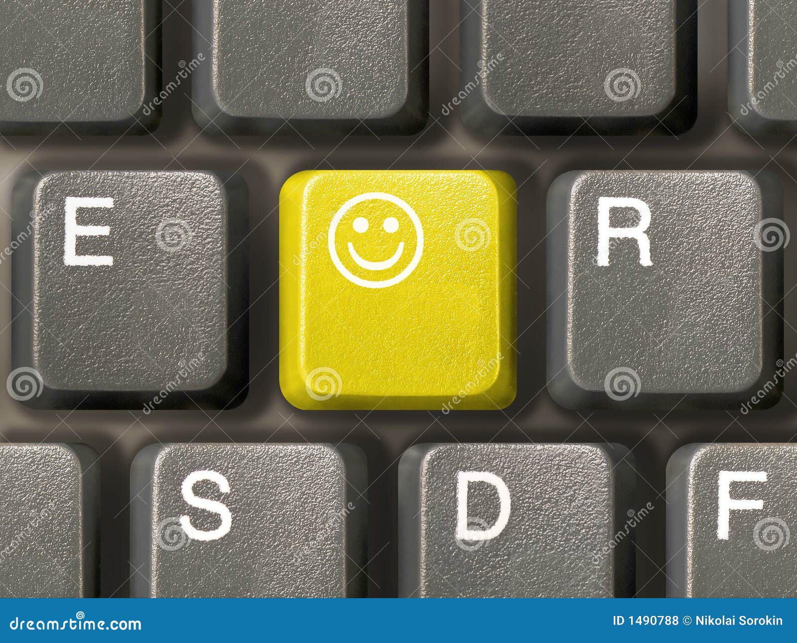 Clavier (plan Rapproché) Avec La Clé De Sourire Photo stock - Image du ...