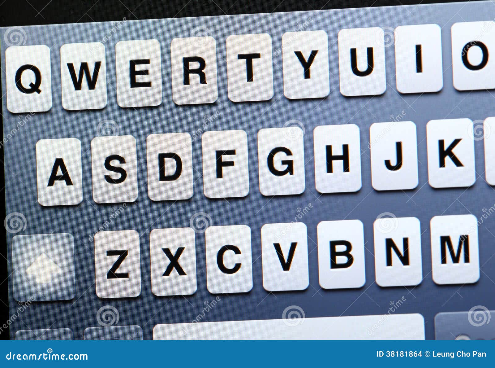 Clavier QWERTY Sur Le Comprimé Photo stock - Image du portable ...