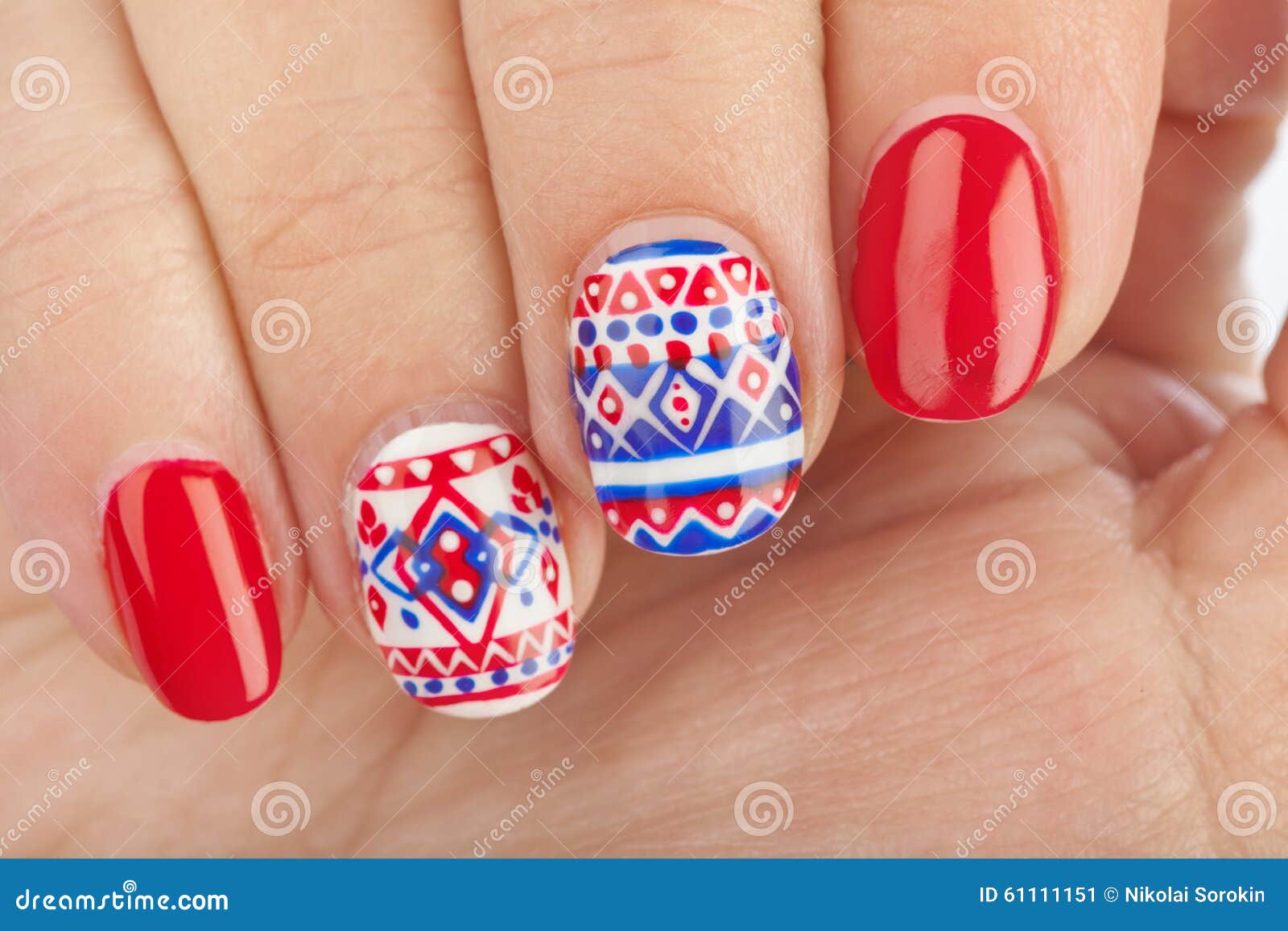 Clavo Del Dedo Con El Modelo Imagen de archivo - Imagen de muchacha ...