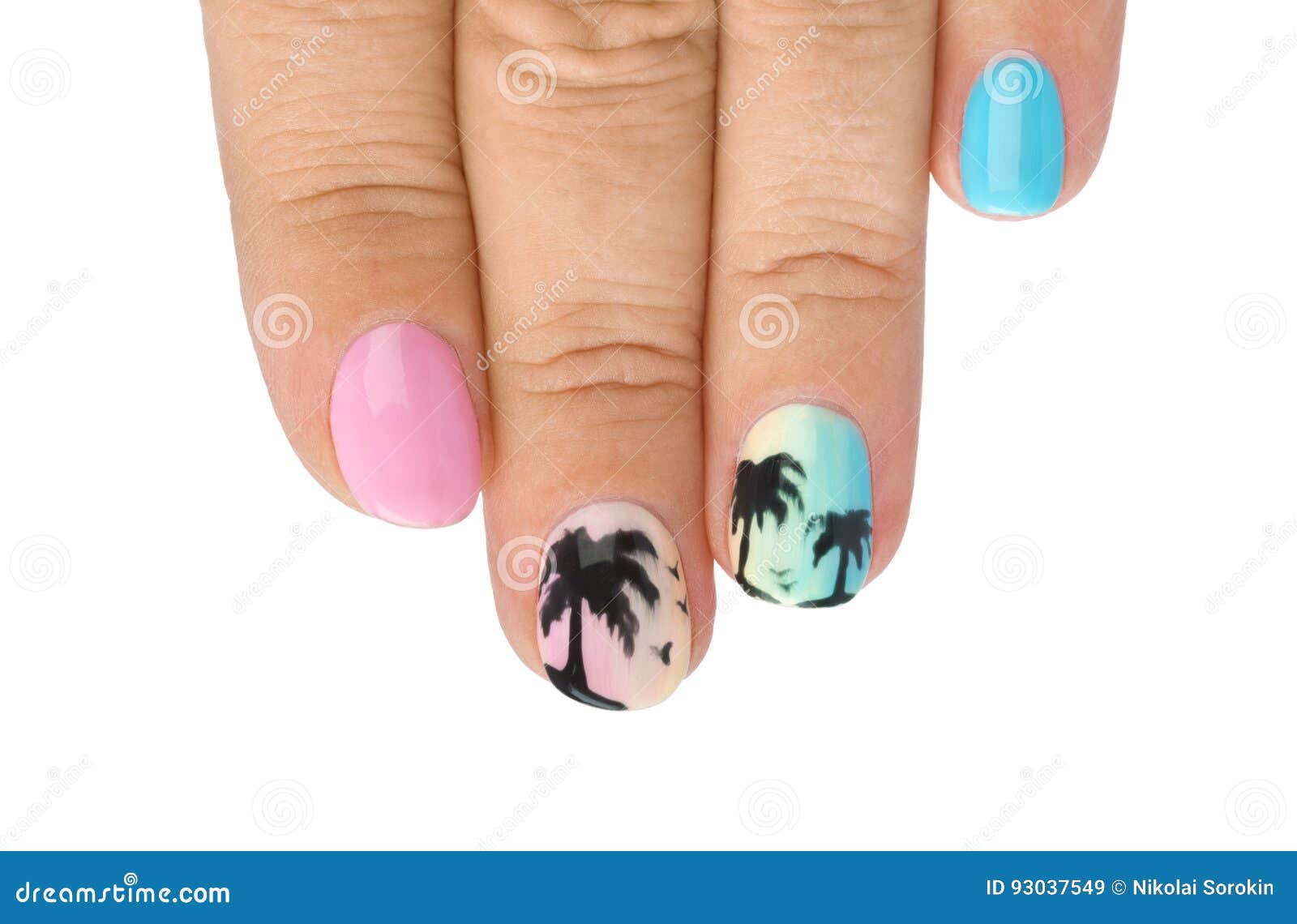 Clavo Del Dedo Con El Modelo Imagen de archivo - Imagen de fondo ...