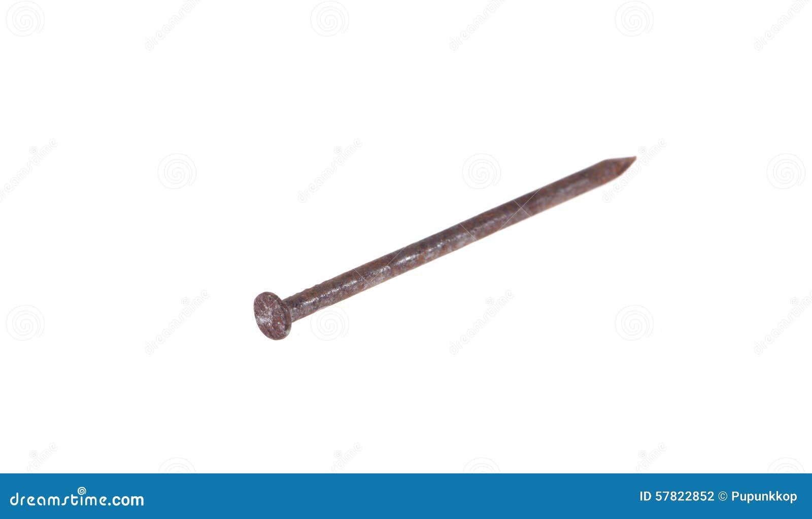 Clavo oxidado aislado foto de archivo. Imagen de metal - 57822852