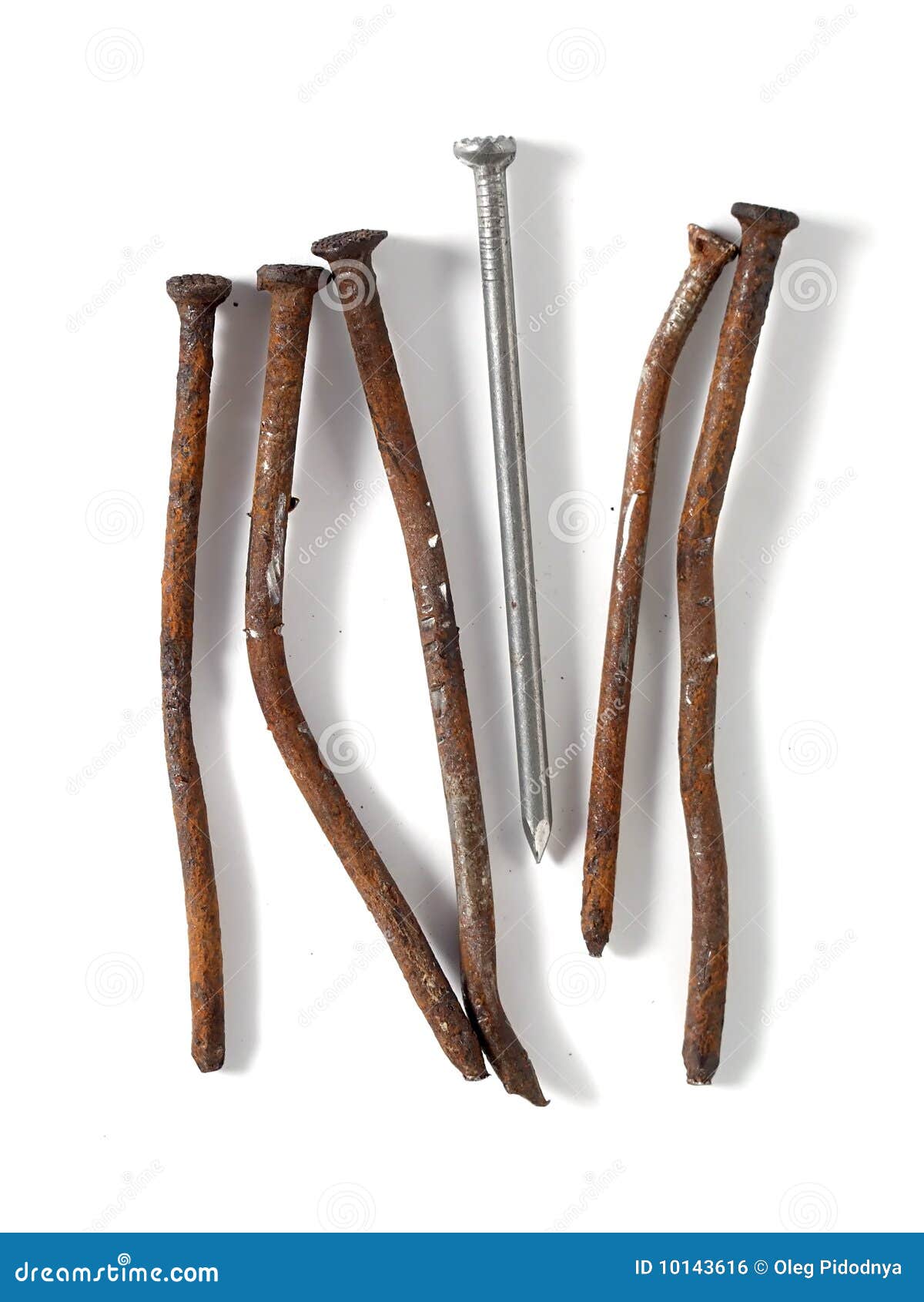 Clavos oxidados foto de archivo. Imagen de acero, hierro - 10143616