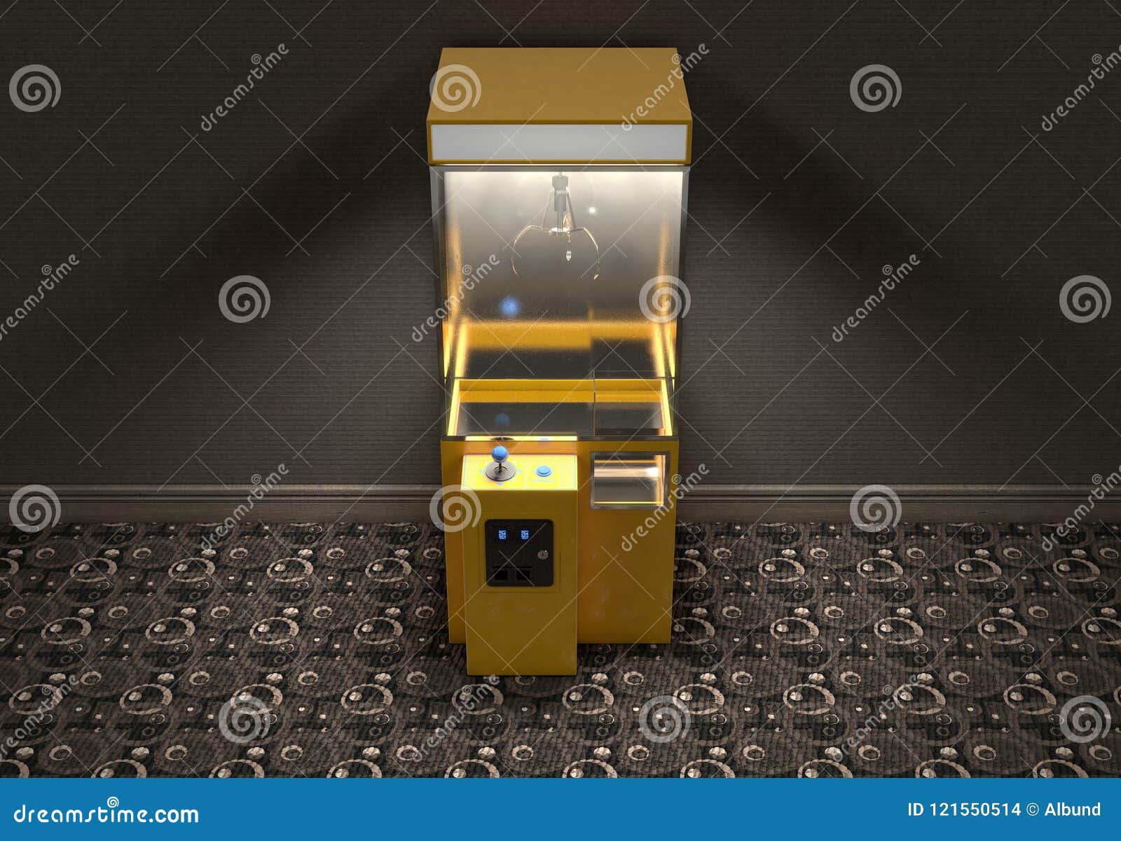 Claw Arcade Game in Room stock illustration. Illustration of game ...