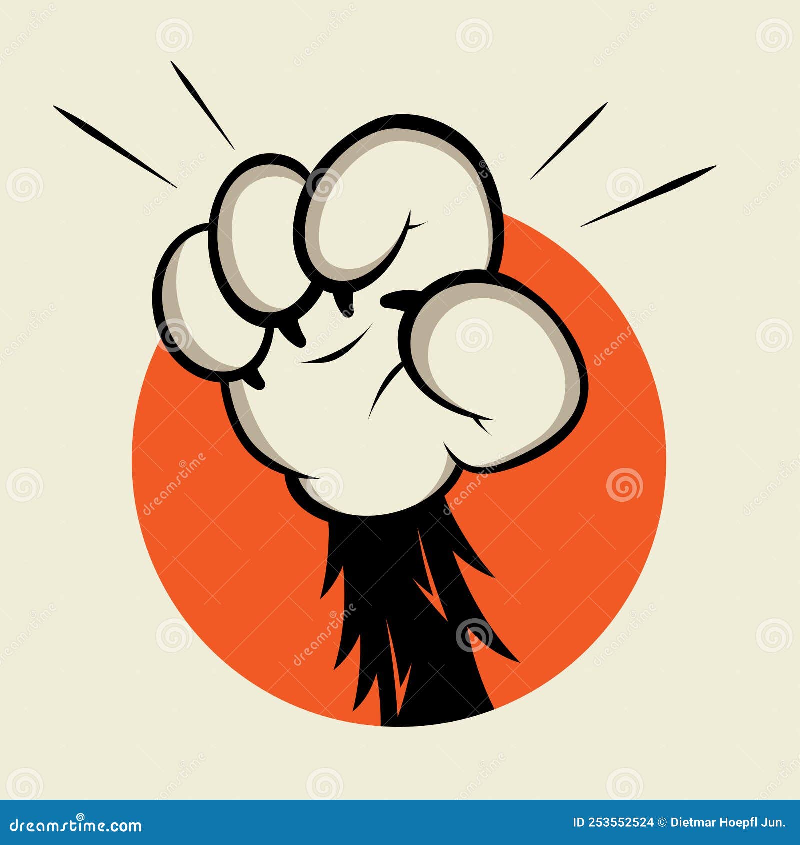 Vector Illustration of a Funny Cartoon Claw Stock Vector - Illustration ...