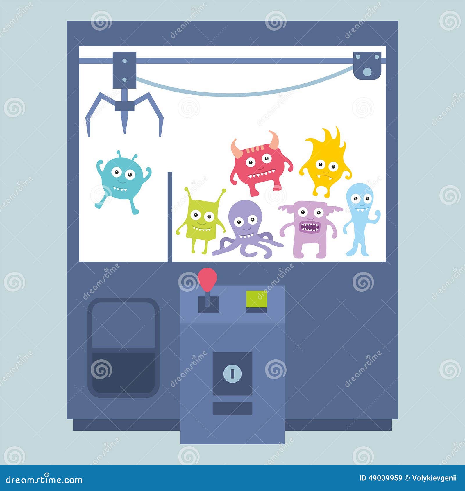Claw crane game machine stock vector. Illustration of color - 49009959