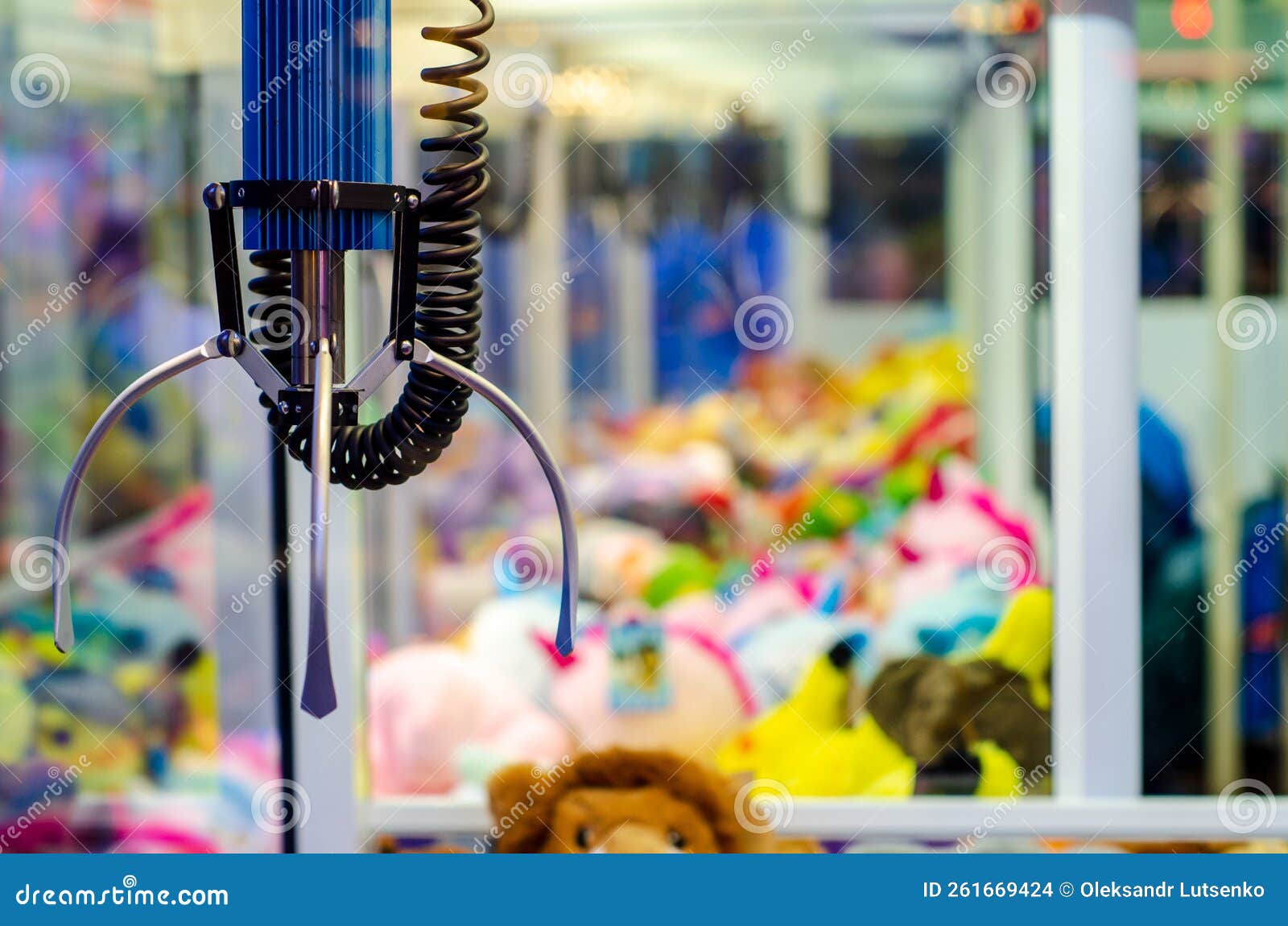 A Claw Crane Game Machine with Toys Stock Photo - Image of fair, doll ...