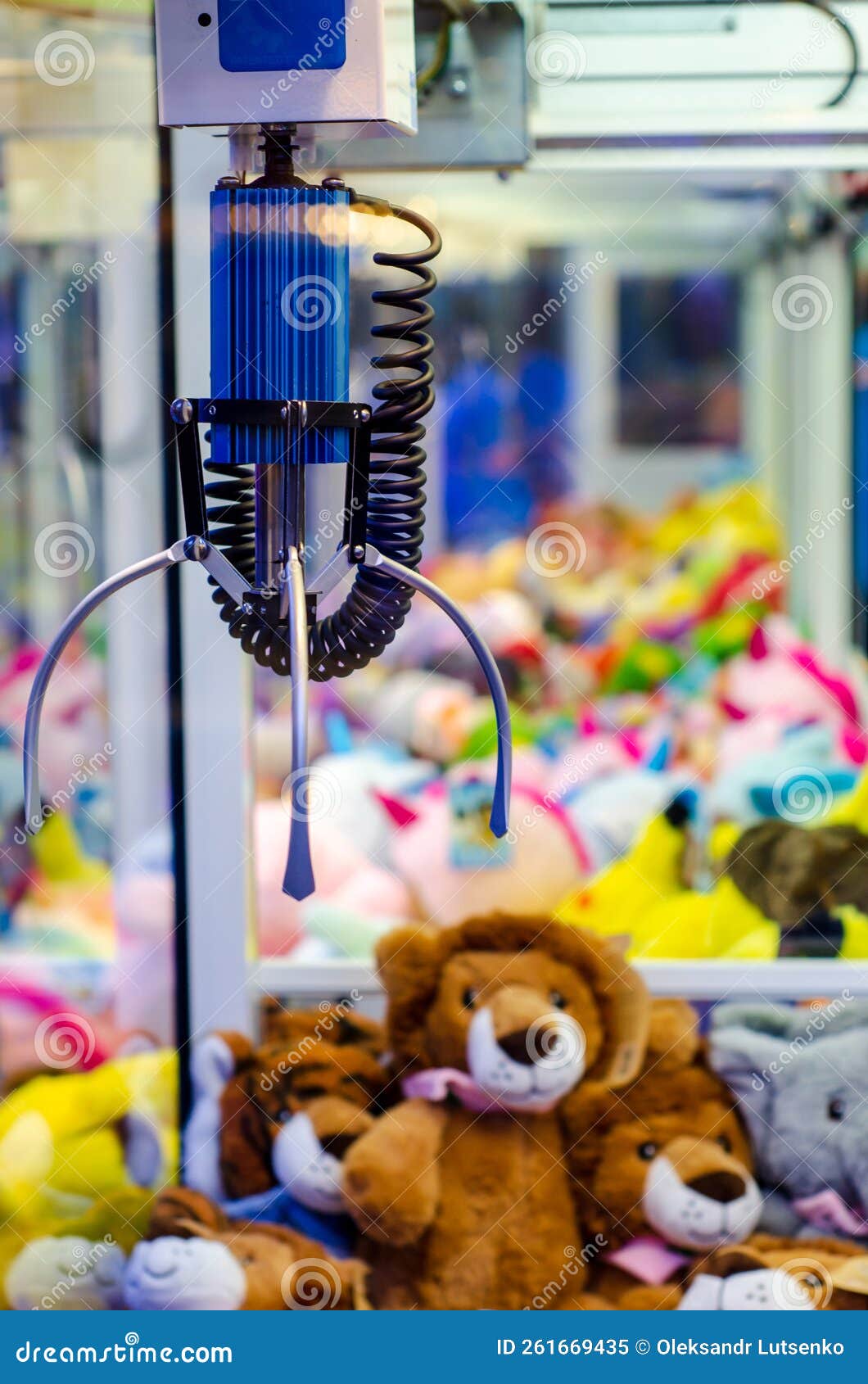 A Claw Crane Game Machine with Toys Stock Image - Image of arcade ...