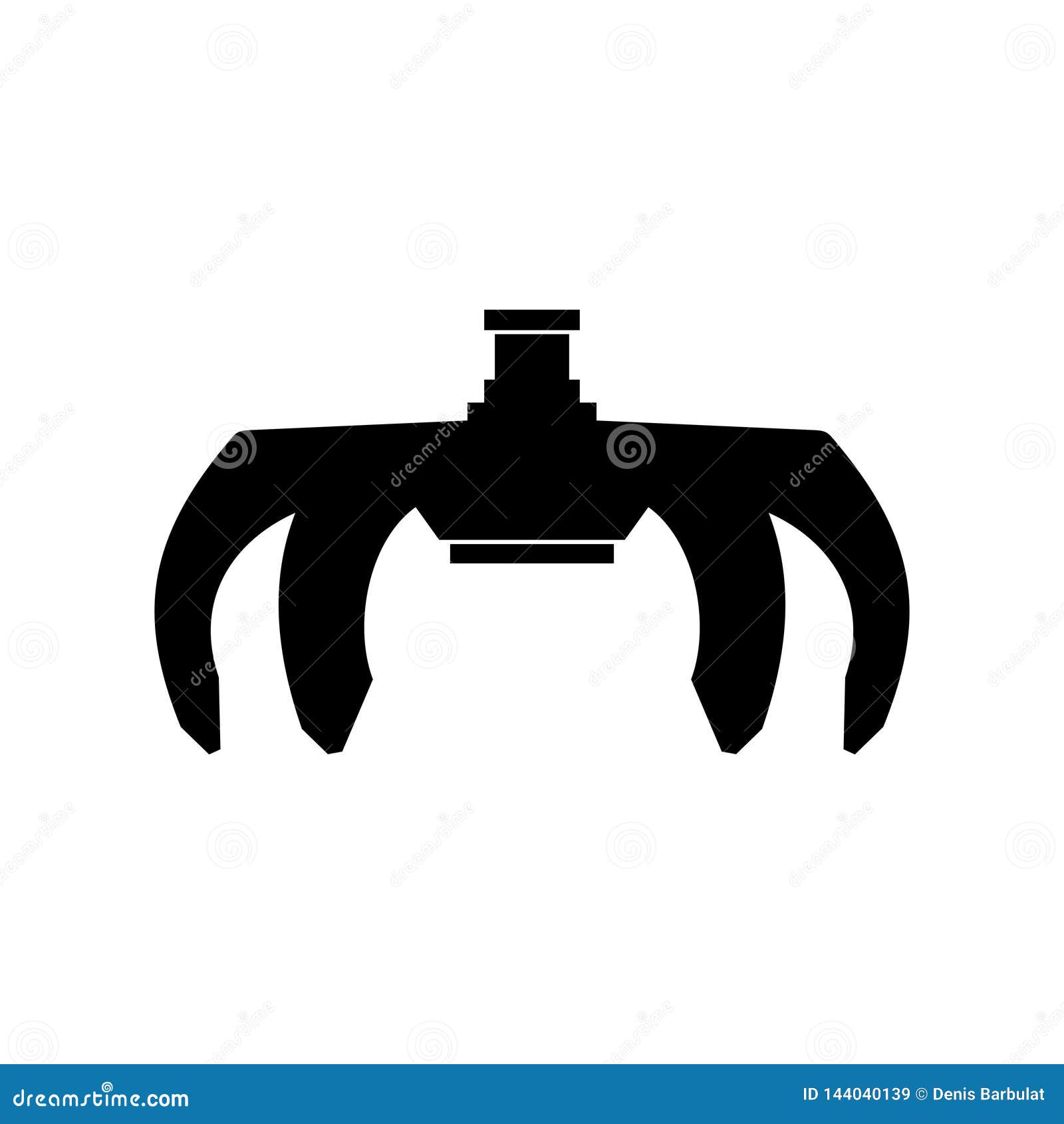 Claw grabbing mechanism stock vector. Illustration of factory - 144040139