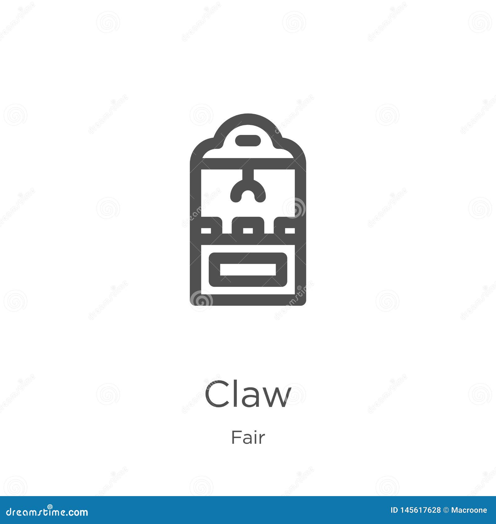 Claw Icon Vector from Fair Collection. Thin Line Claw Outline Icon ...