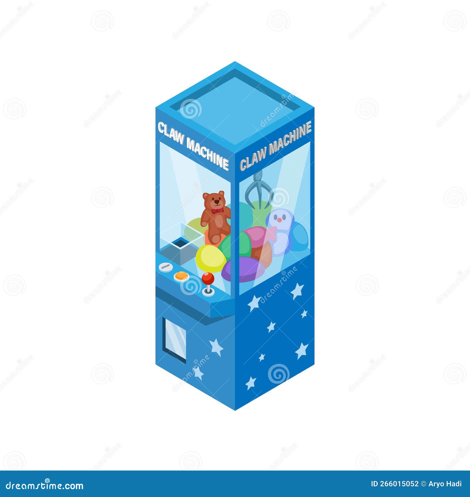 Claw Machine Game Isometric Illustration Vector Stock Vector ...