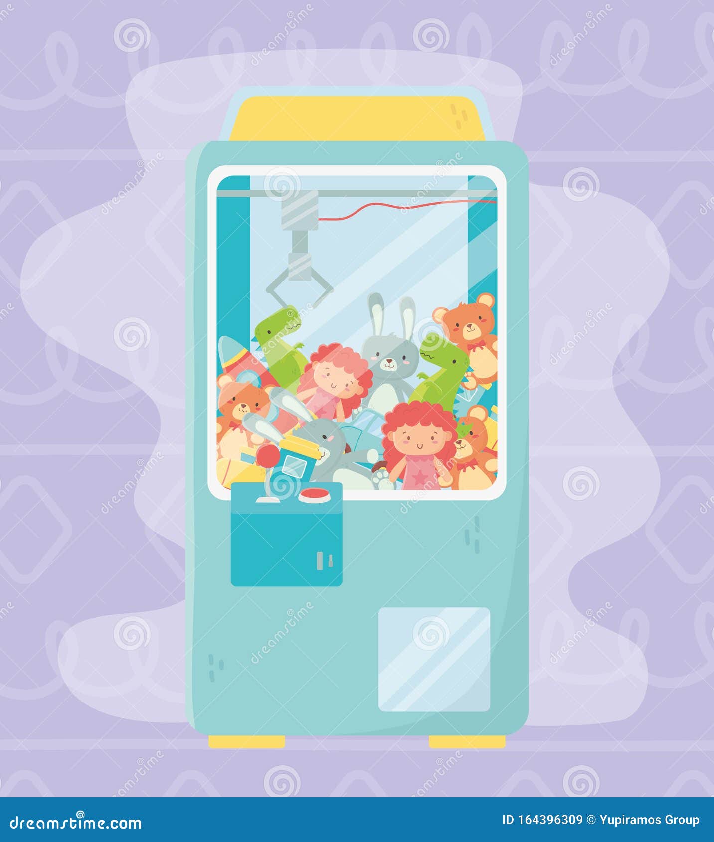 Claw Machine with Joystick Controller Toys Stock Vector - Illustration ...