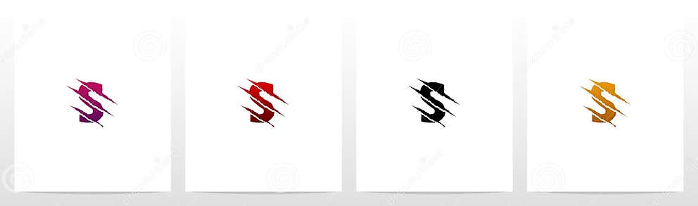 Claw Marks on Letter Logo Design S Stock Vector - Illustration of sharp ...