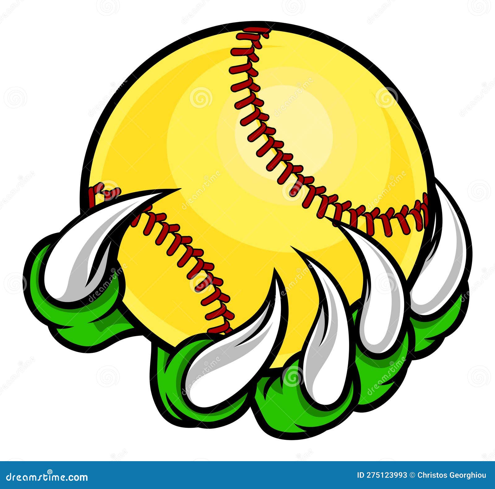 Flying Softball Clipart