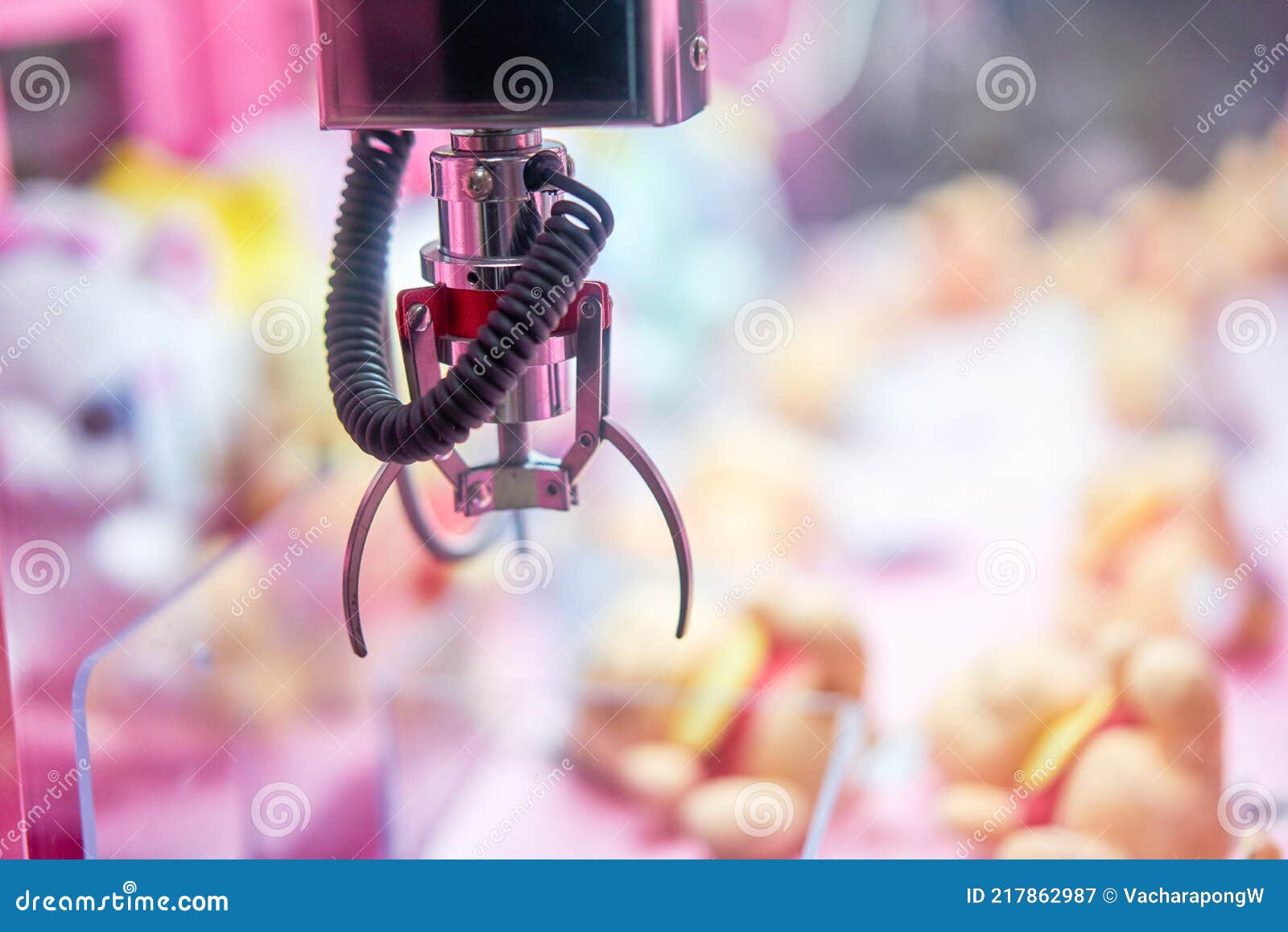 Claw Picker Doll Game Machine in Game Arcade Stock Image - Image of ...