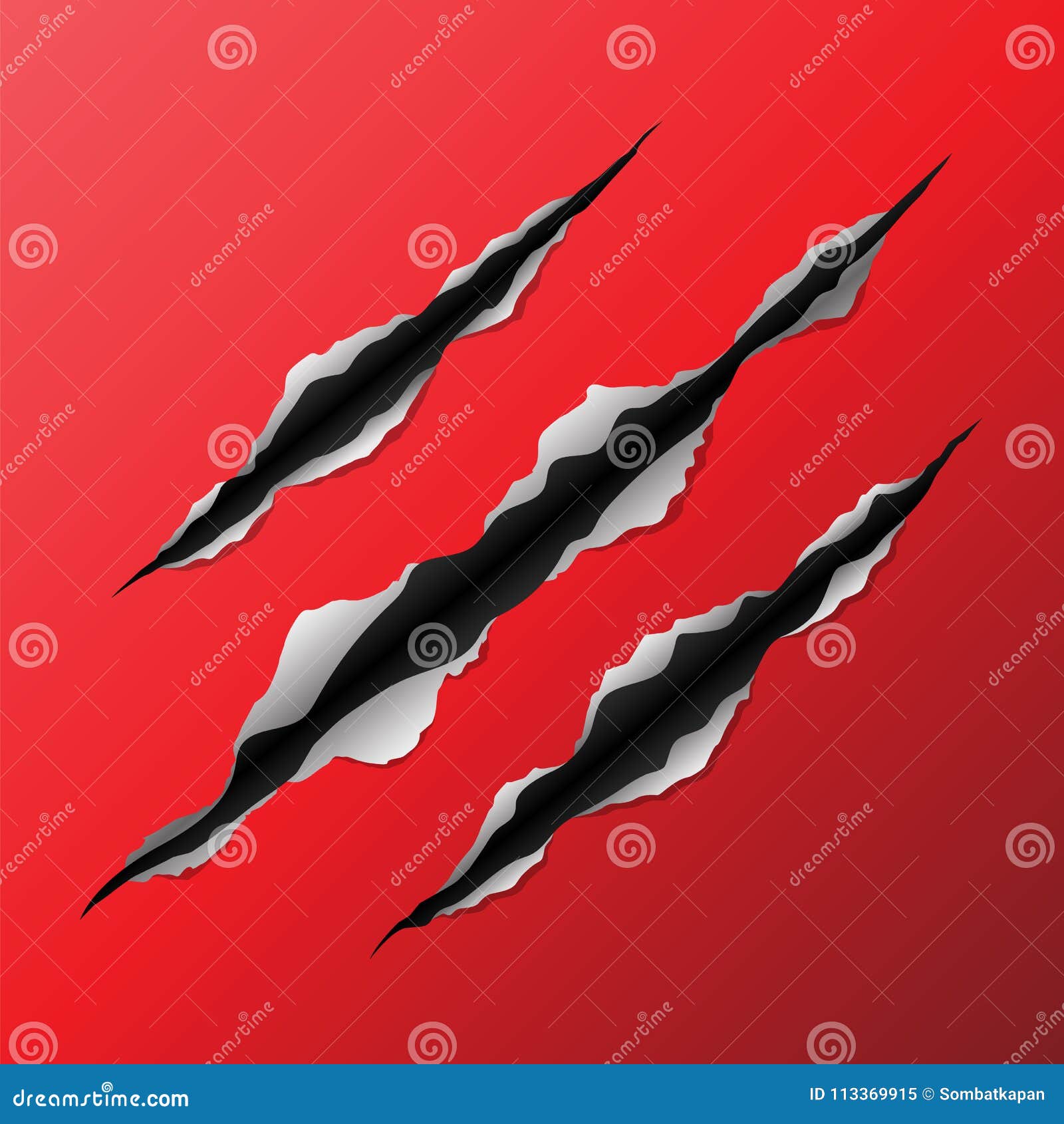 Claw scratches stock vector. Illustration of vector - 113369915