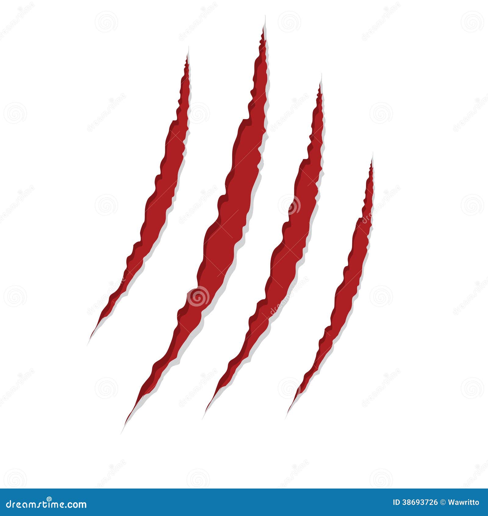 Claw Scratches Isolated on White, Stock Vector - Illustration of ...