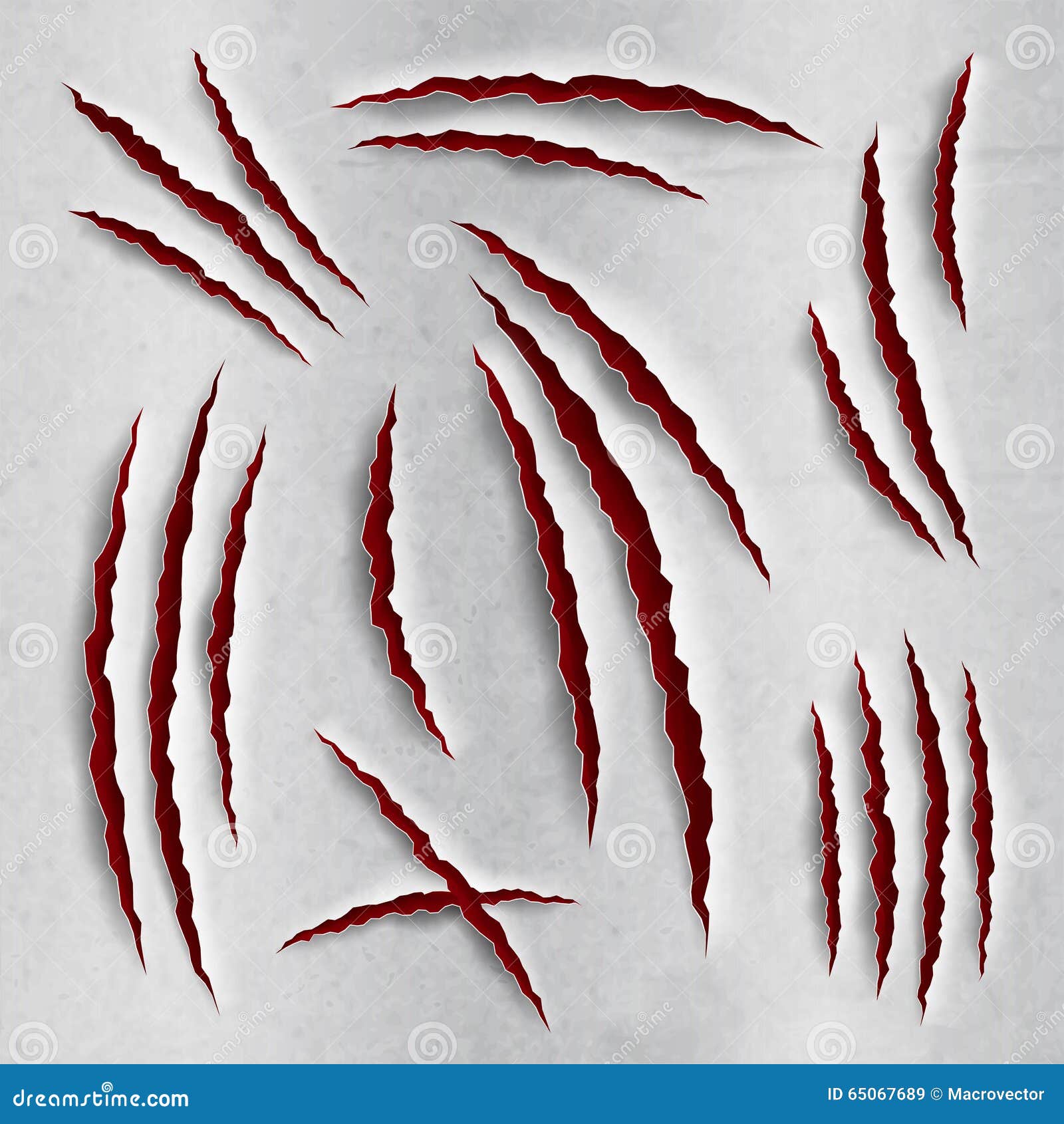 Claw scratches set stock vector. Illustration of icons - 65067689