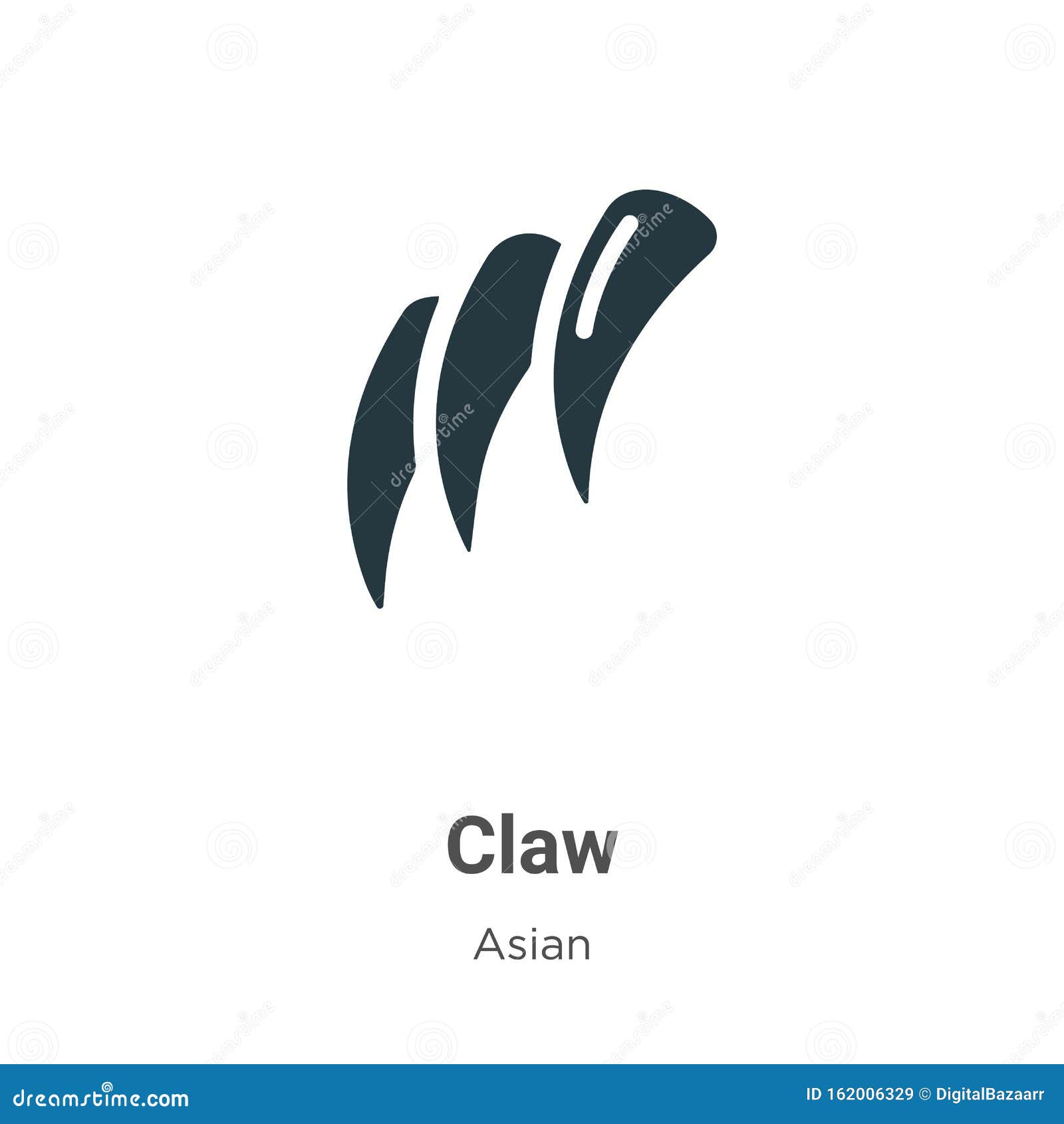 Claw Vector Icon on White Background. Flat Vector Claw Icon Symbol Sign ...