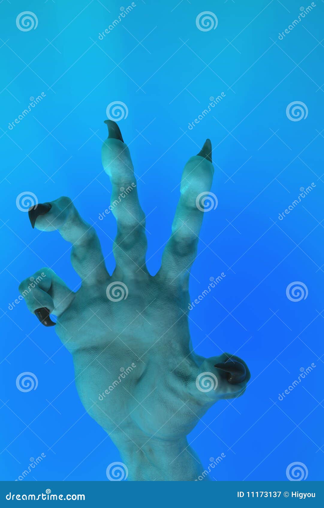 Clawed Hand, Underwater stock illustration. Illustration of palm - 11173137