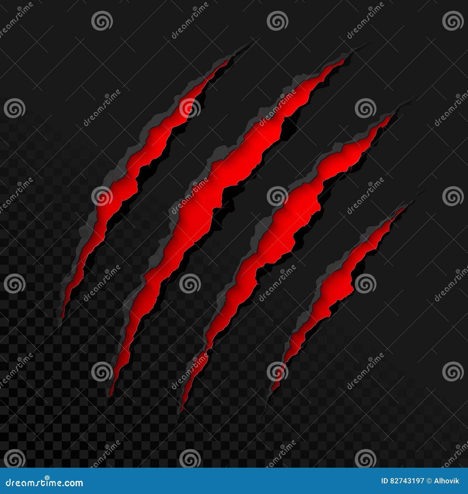 Claws Scratches On Transparent Background Cartoon Vector ...