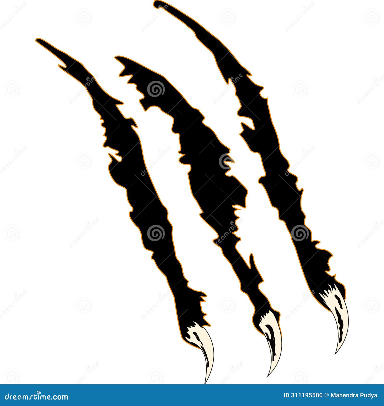 Claws Tiger with Simple Concept Stock Vector - Illustration of scary ...