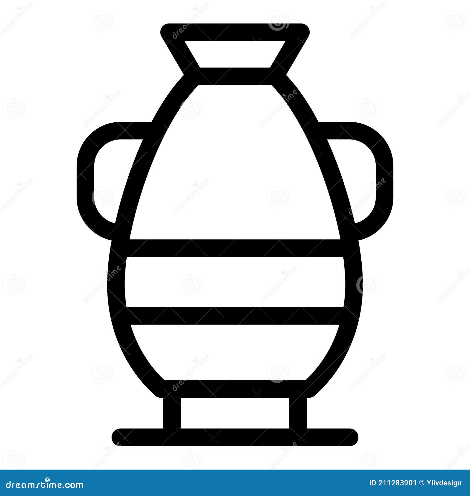 Clay Amphora Icon, Outline Style Stock Vector - Illustration of outline ...