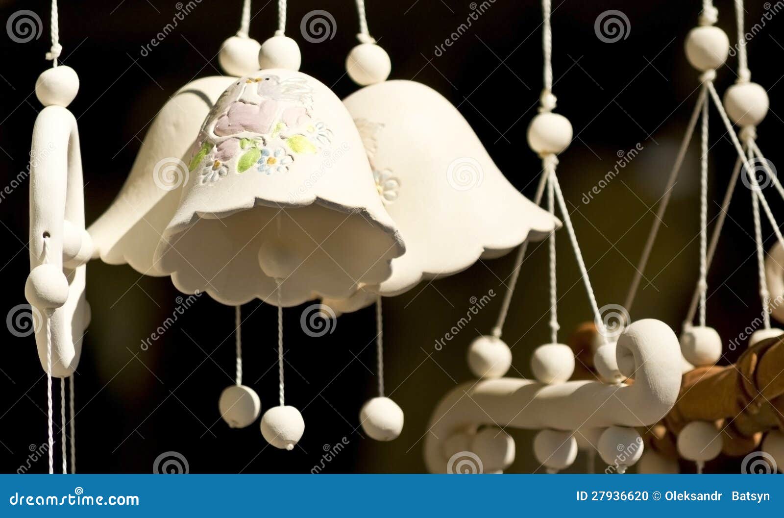 Clay bells stock photo. Image of pattern, ball, cord - 27936620