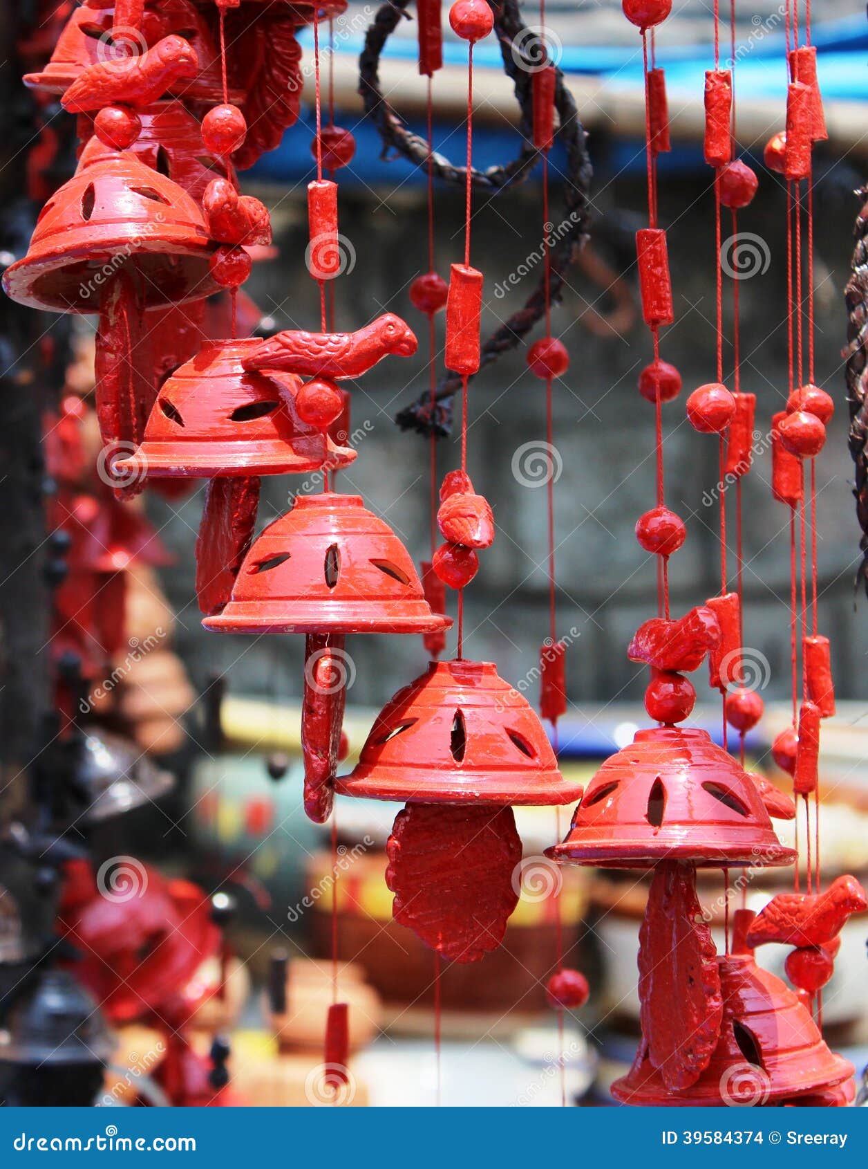 Clay bells stock photo. Image of decoration, design, asia - 39584374