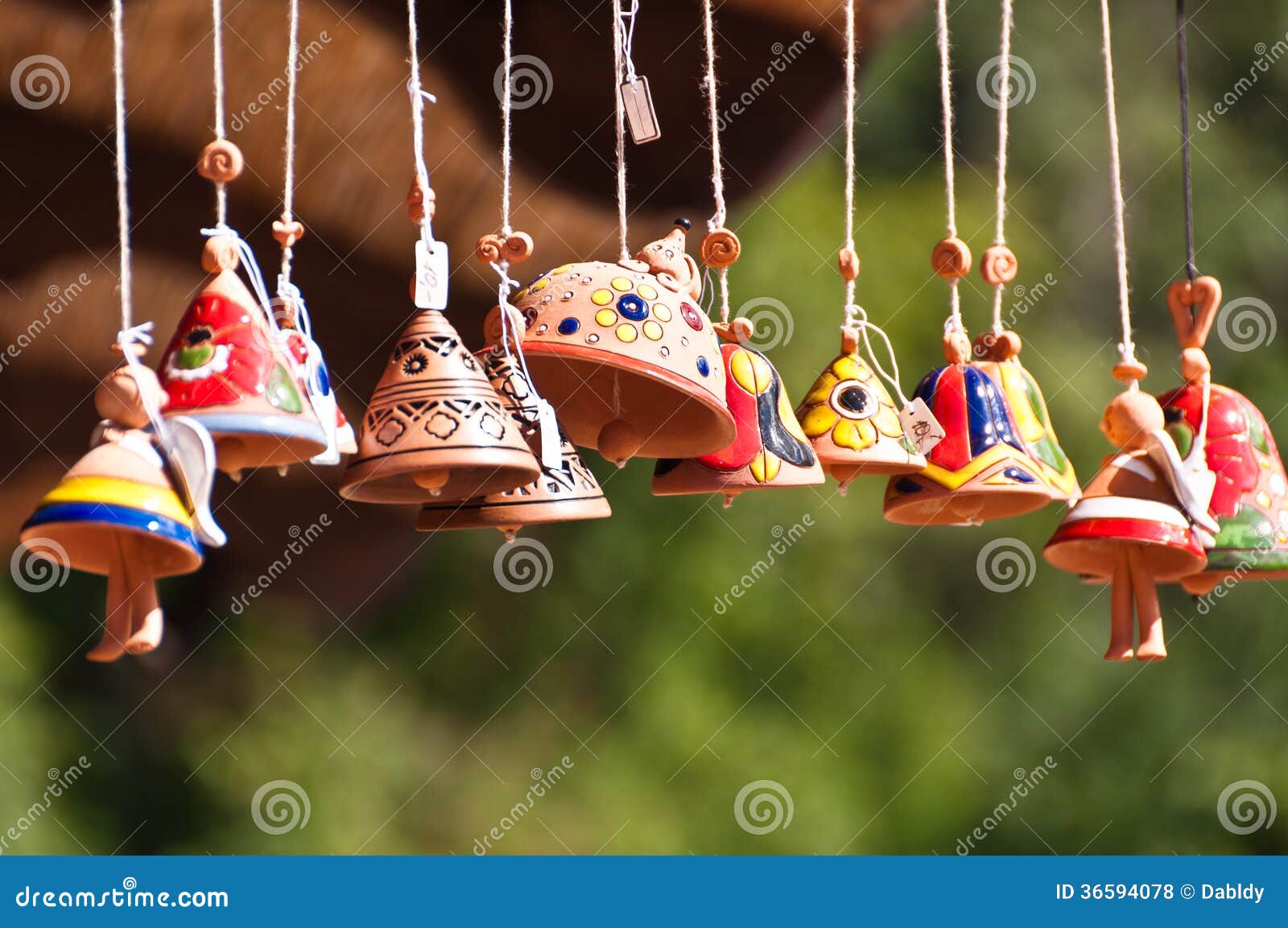 Clay Bells stock photo. Image of figure, colors, ceramics - 36594078
