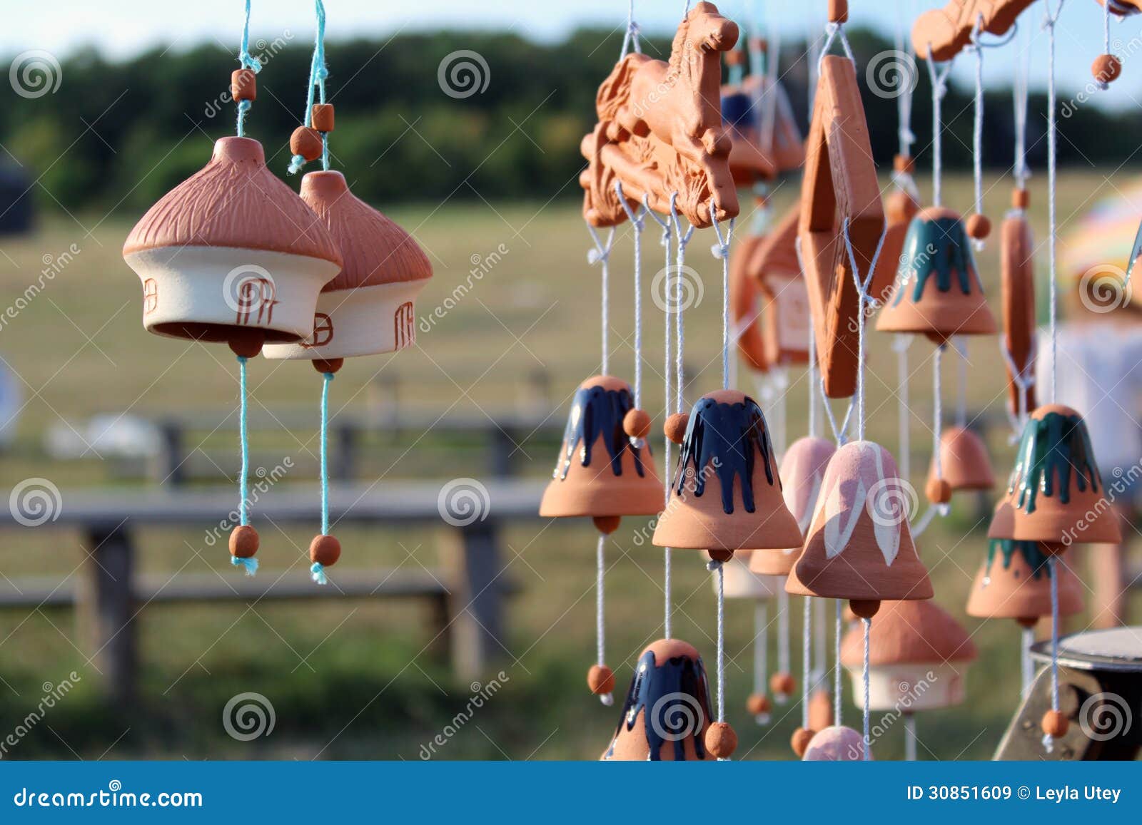 Clay bells stock image. Image of wind, outdoors, city - 30851609