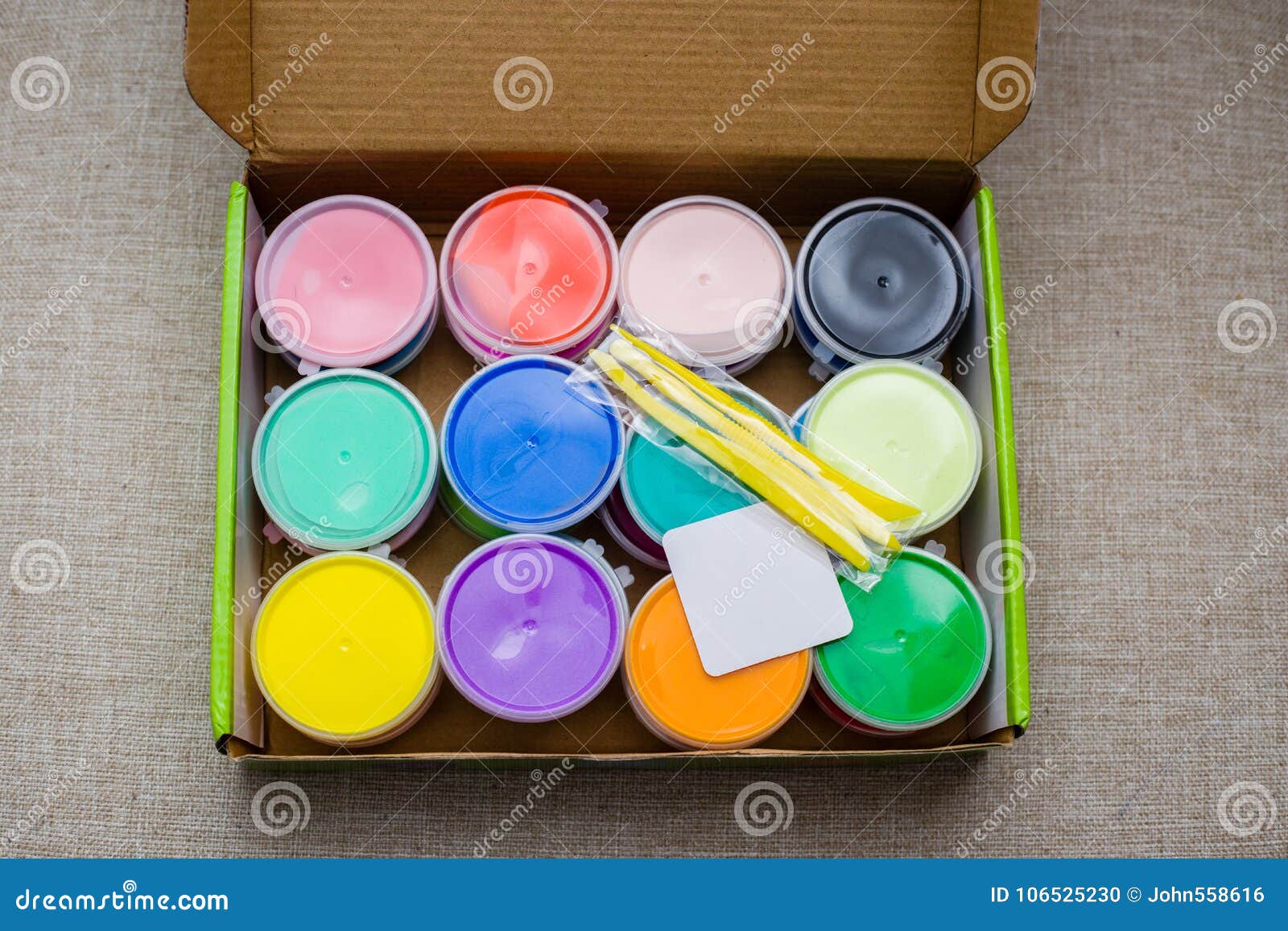 A box of clay stock photo. Image of childhood, putty - 106525230