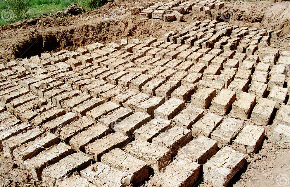 Clay bricks stock photo. Image of destitution, ancient - 2121472