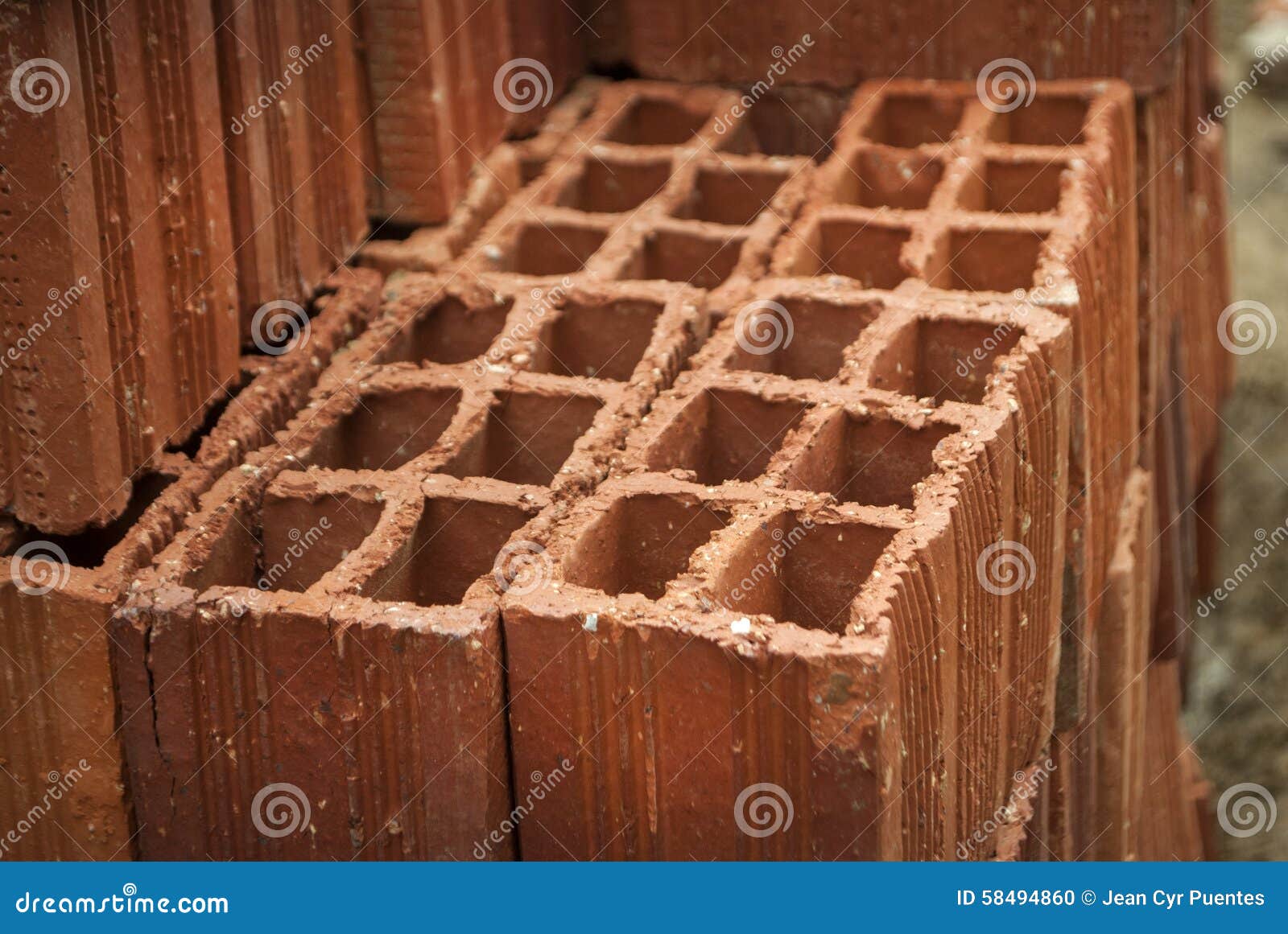 Clay bricks stock photo. Image of bricks, background - 58494860