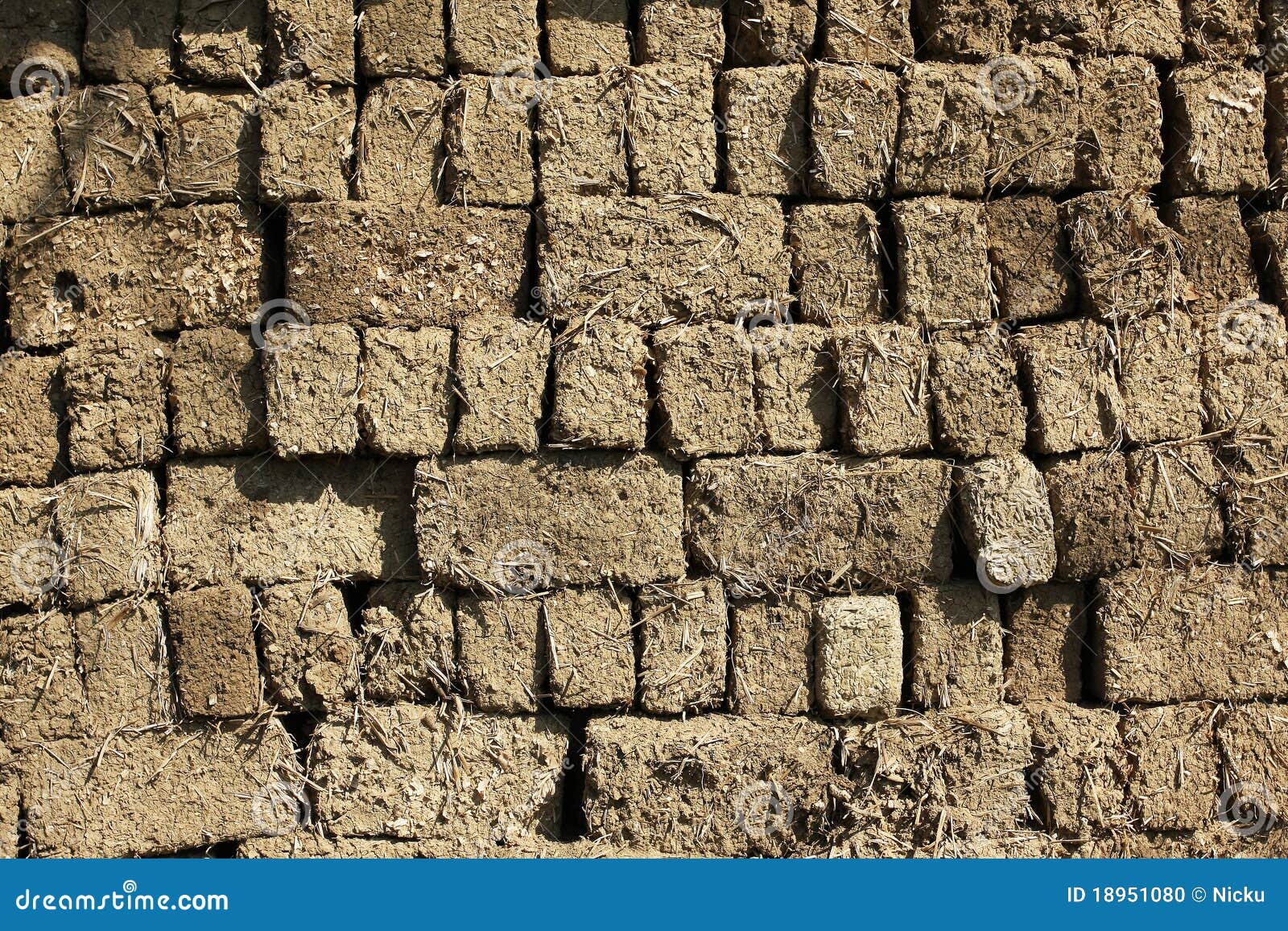 Clay bricks wall stock photo. Image of arrangement, wallpaper - 18951080