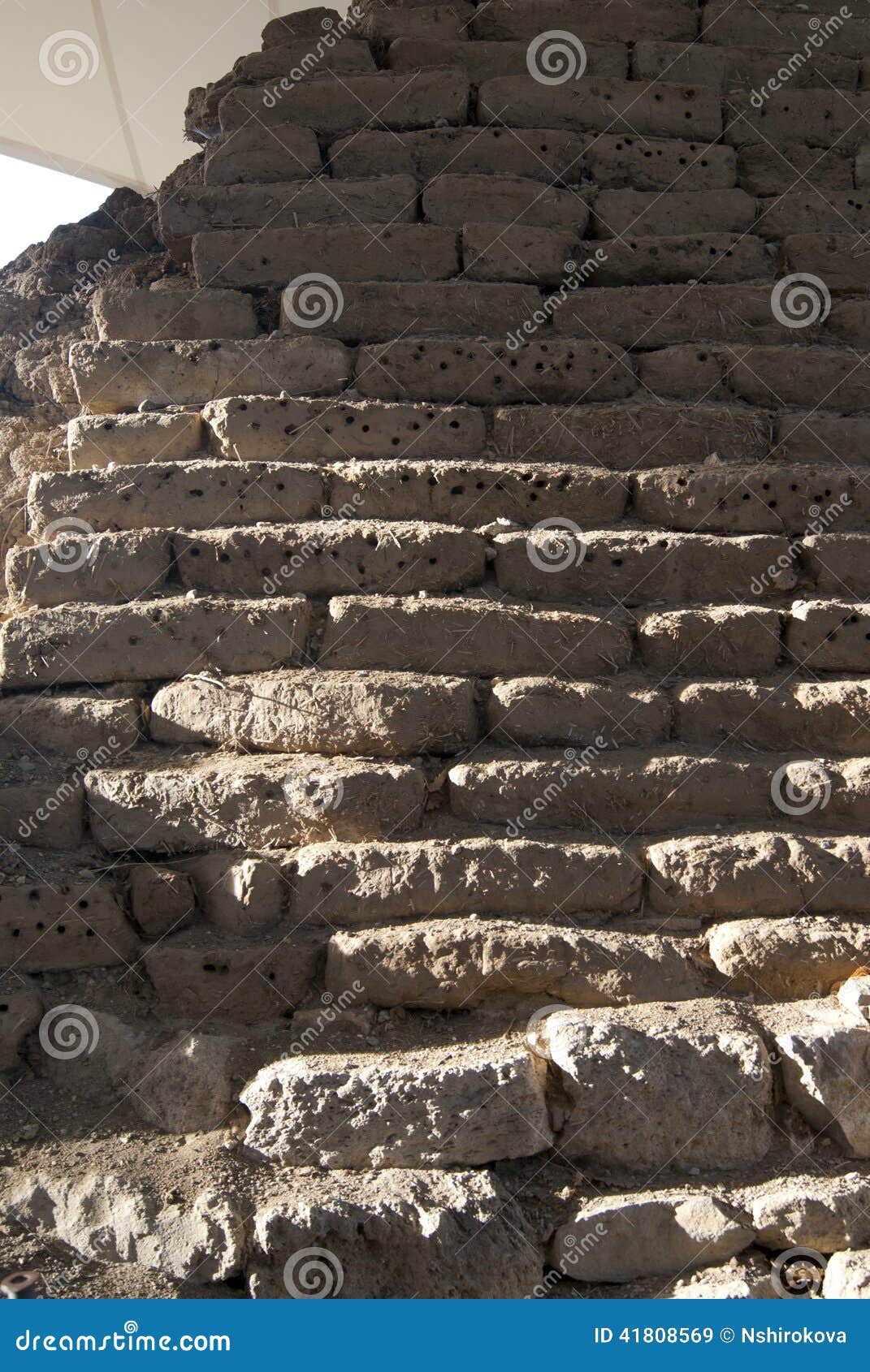 Clay bricks wall stock image. Image of bricks, ancient - 41808569