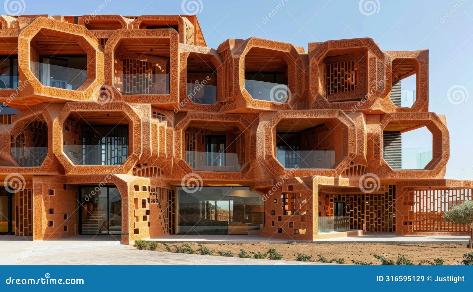 A Clay Building Resembling a Giant Puzzle Assembled Using Interlocking ...