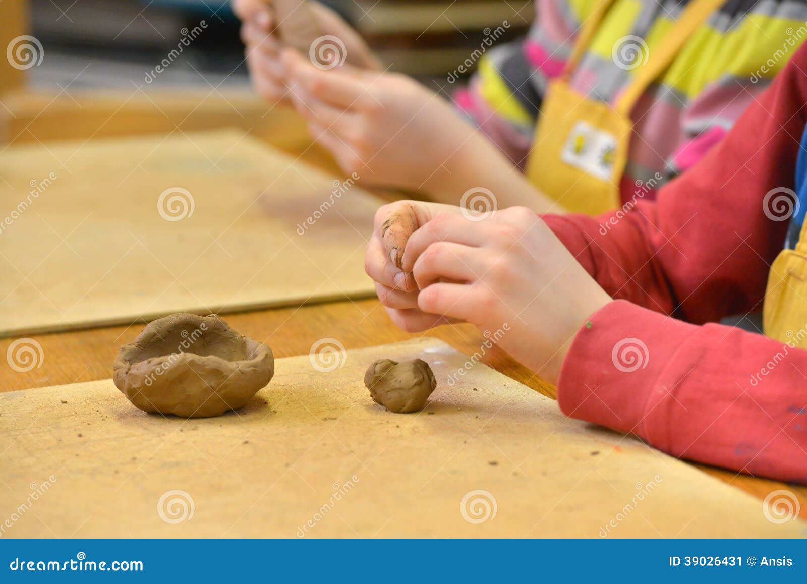 Clay in child hands stock image. Image of sculptor, finger - 39026431