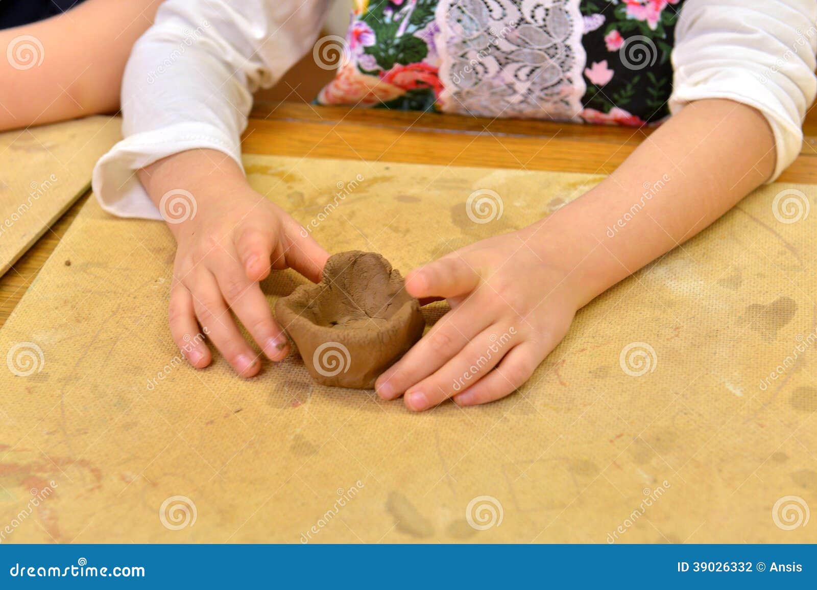 Clay in child hands stock photo. Image of occupation - 39026332