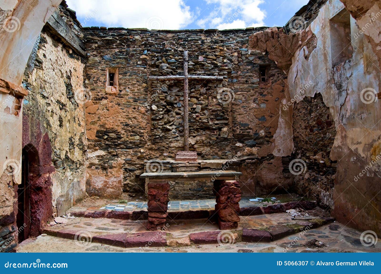 Clay church left stock image. Image of cracked, left, construct - 5066307