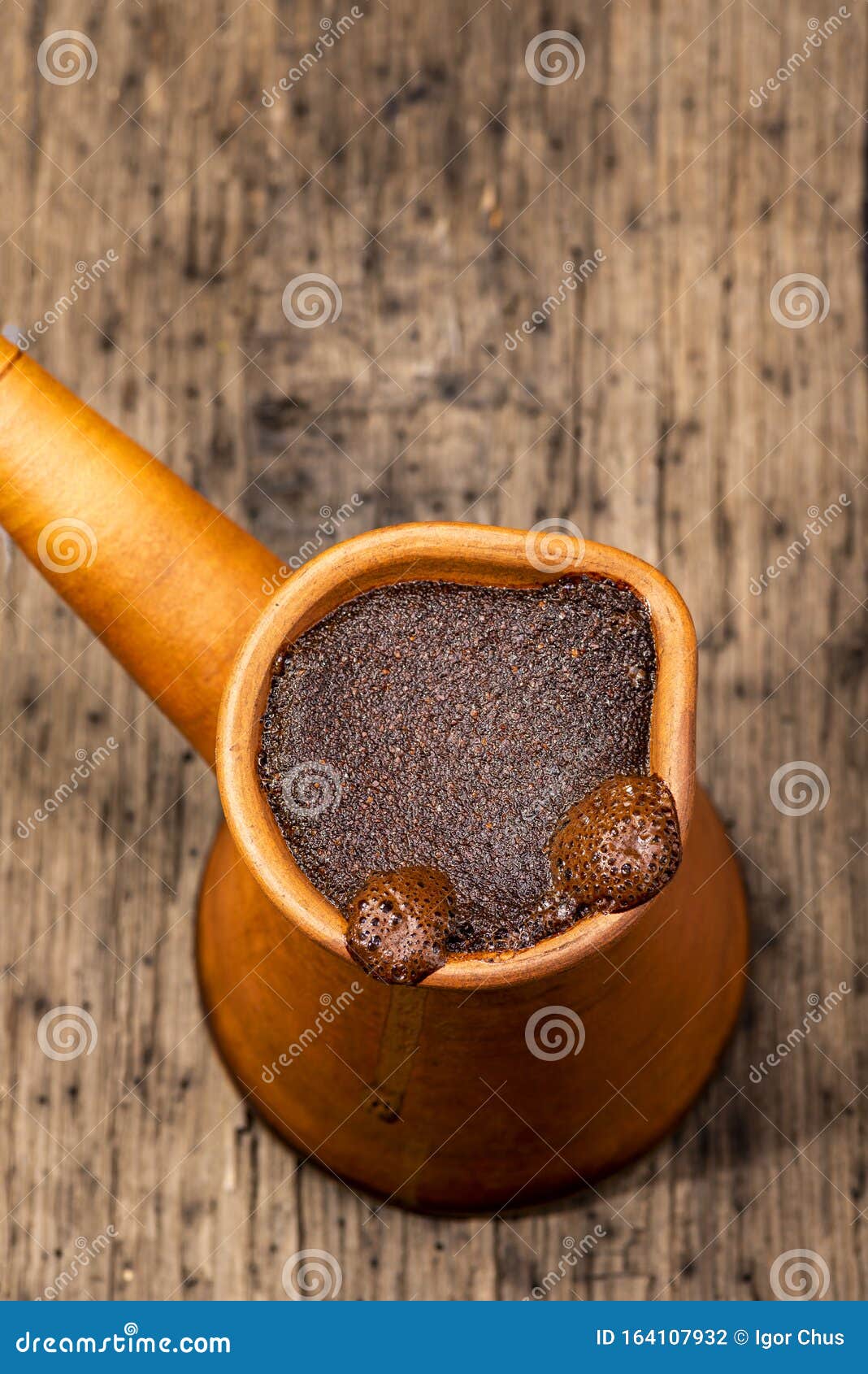 Clay Coffee Turk on a Background of Bog Oak 2019 Stock Photo - Image of ...