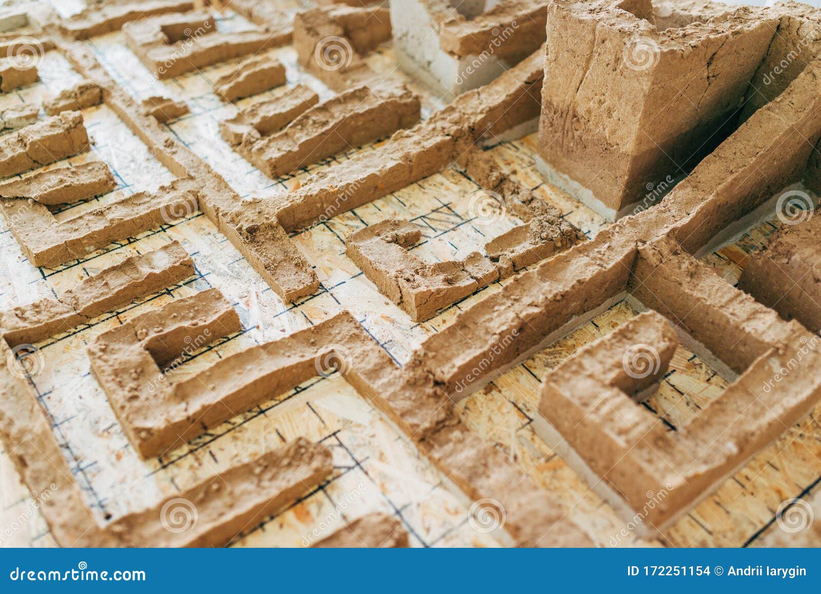 Clay in Construction and Architecture Stock Photo - Image of dirty ...