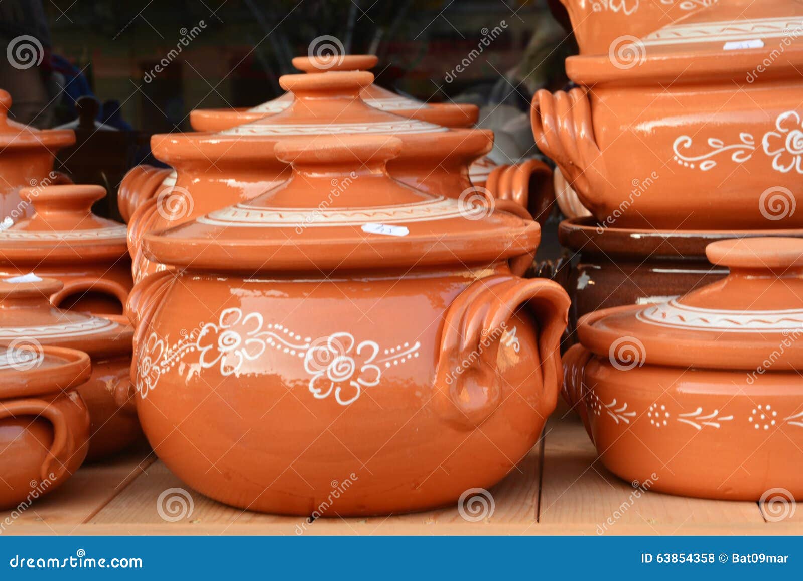 Clay Crock Pot Earthenware Pottery Stock Photo - Image of utensil ...