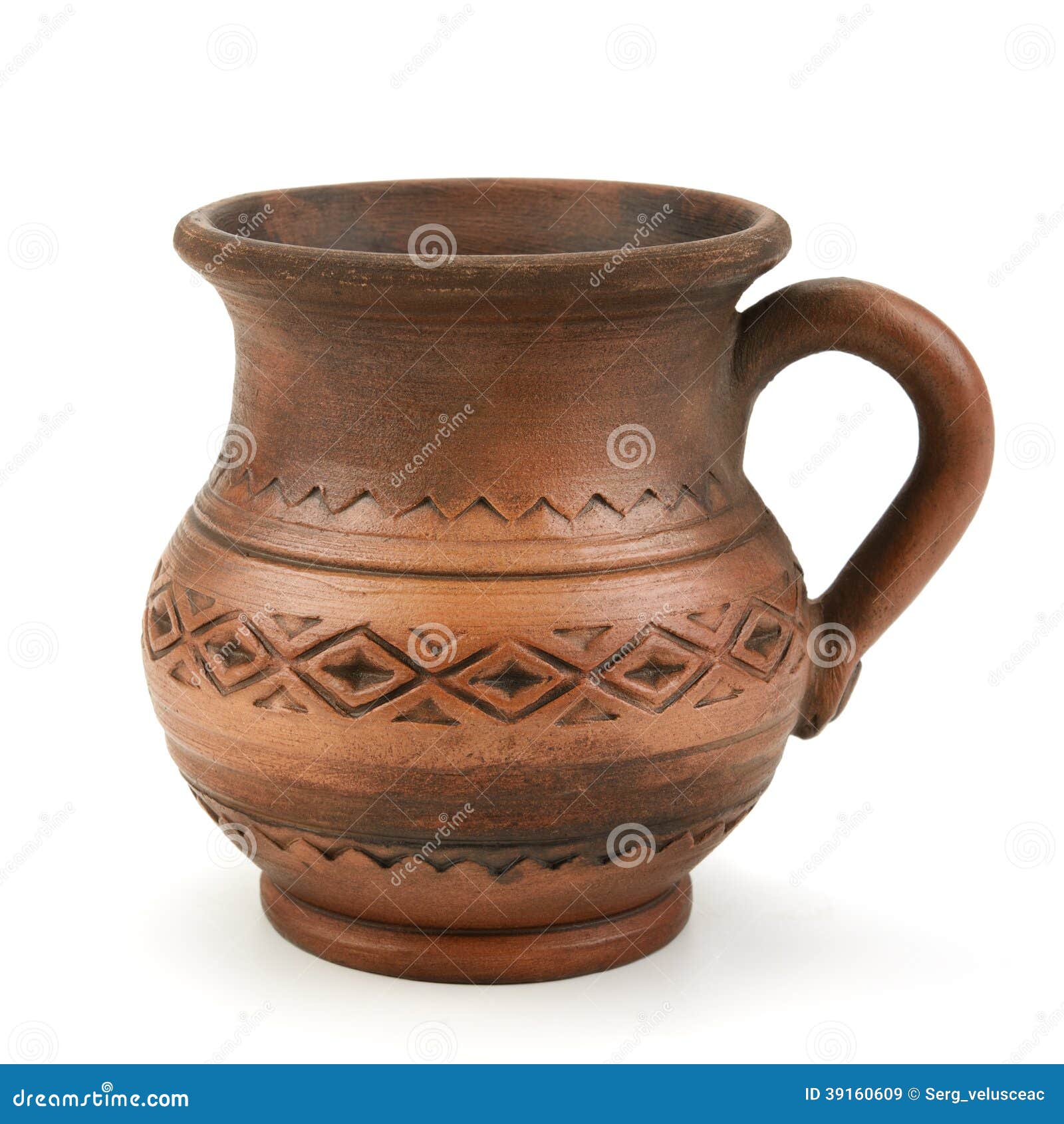 Clay cup stock image. Image of decorated, empty, black - 39160609