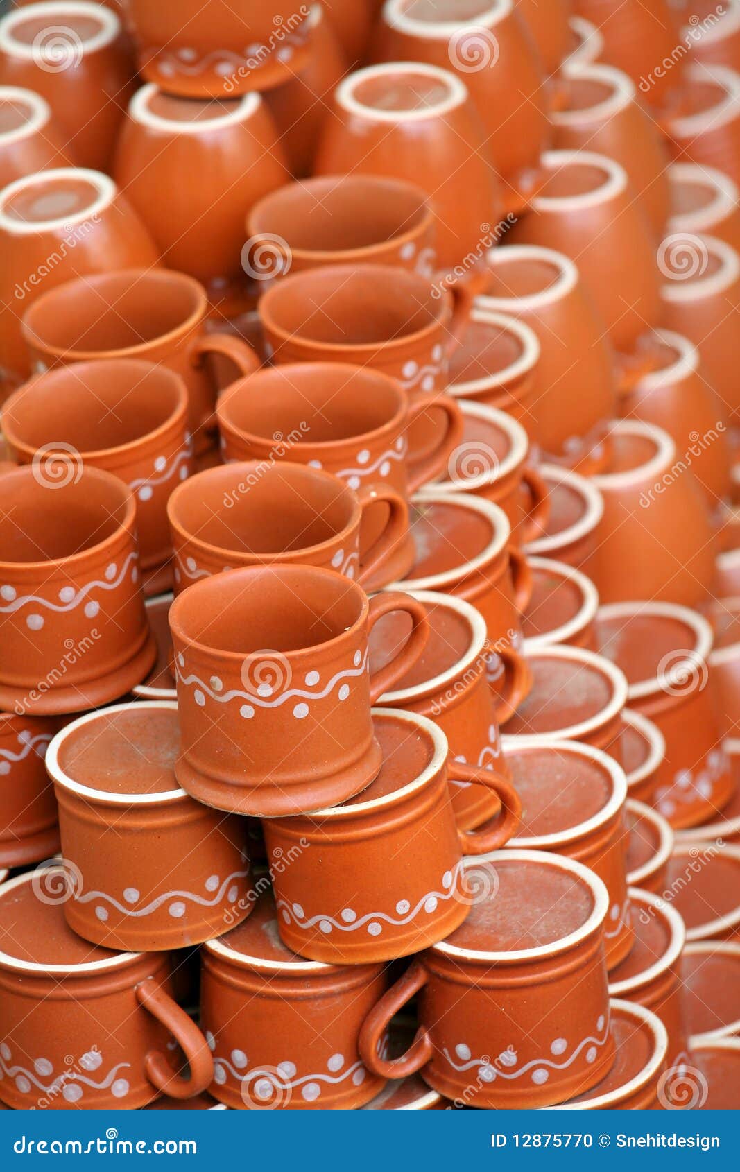 Clay cups stock photo. Image of figure, ceramic, asian - 12875770