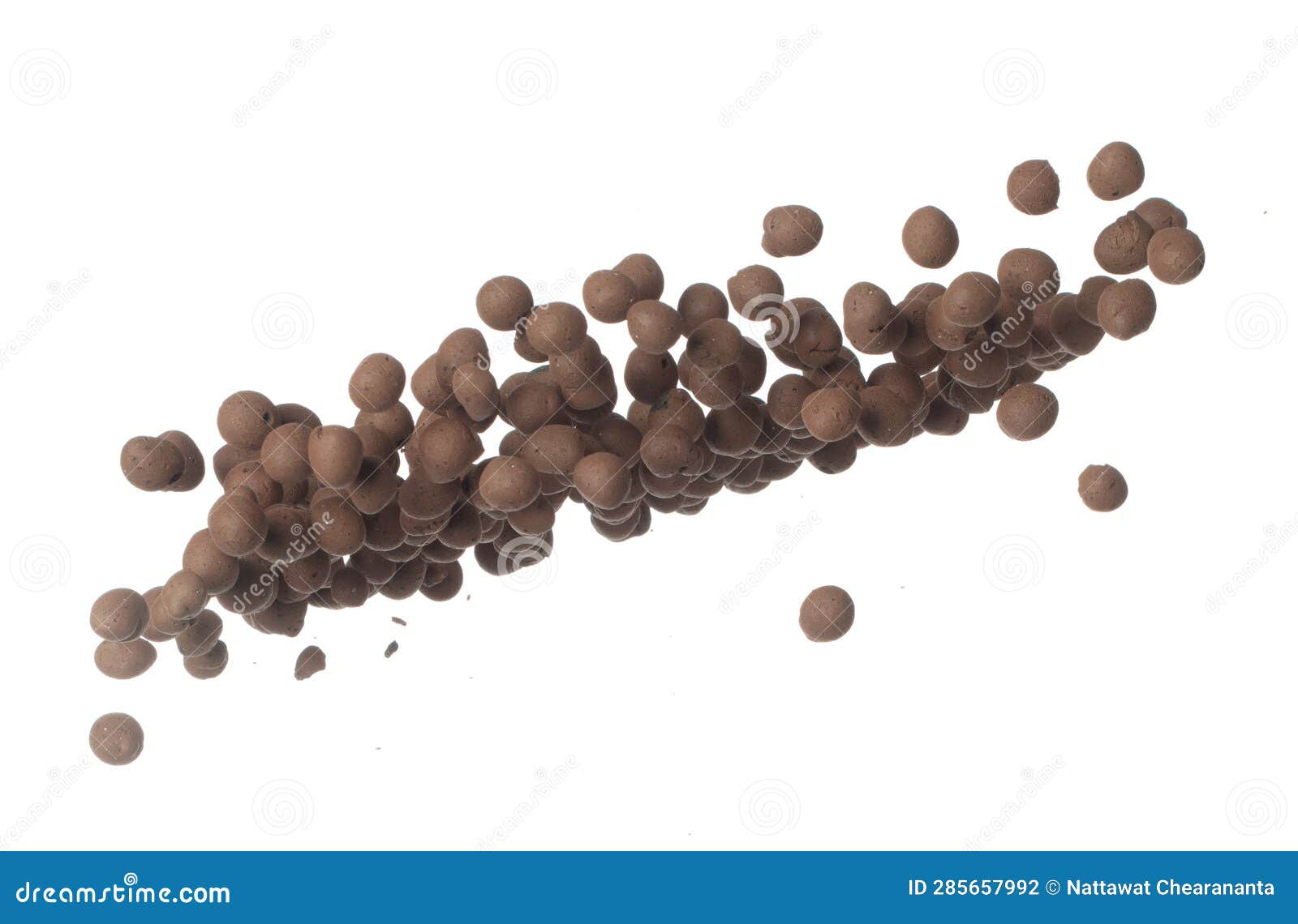 Clay Drainage Big Size Ball Pour Fall Down, Explosion in Air. Clay ...