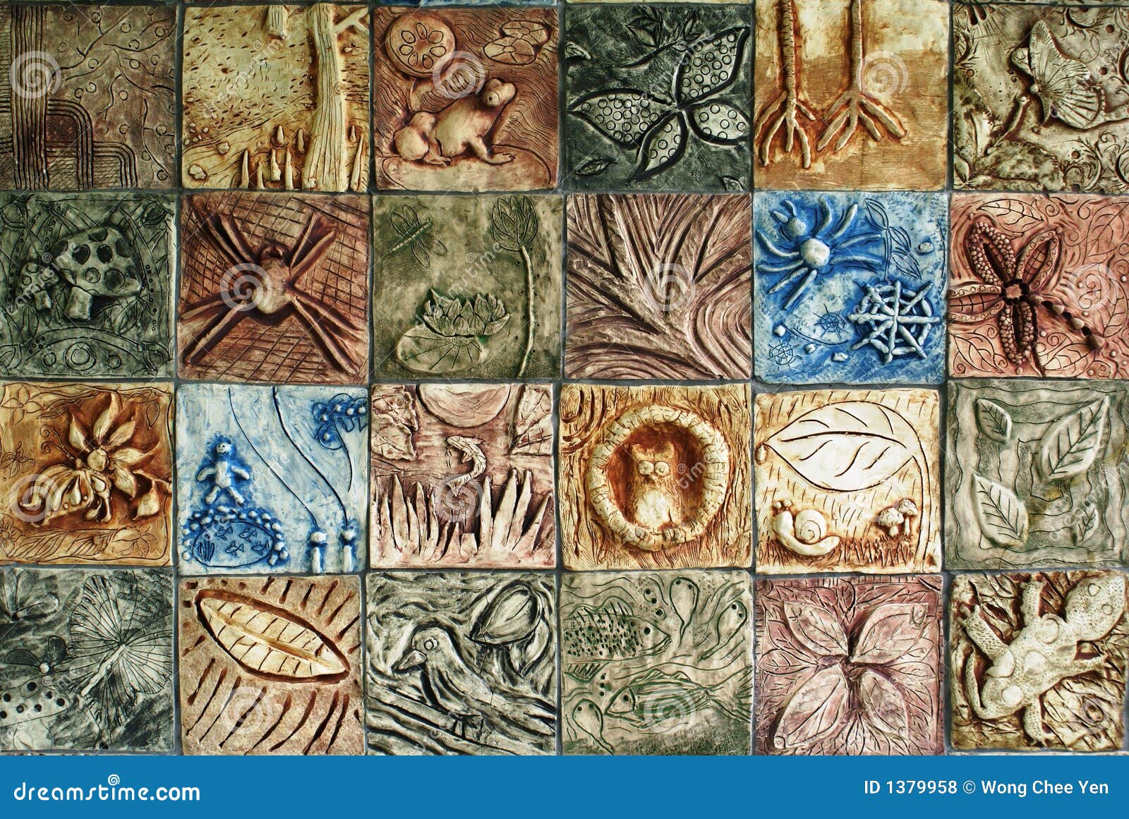 Clay environment mosaic stock photo. Image of home, brown - 1379958